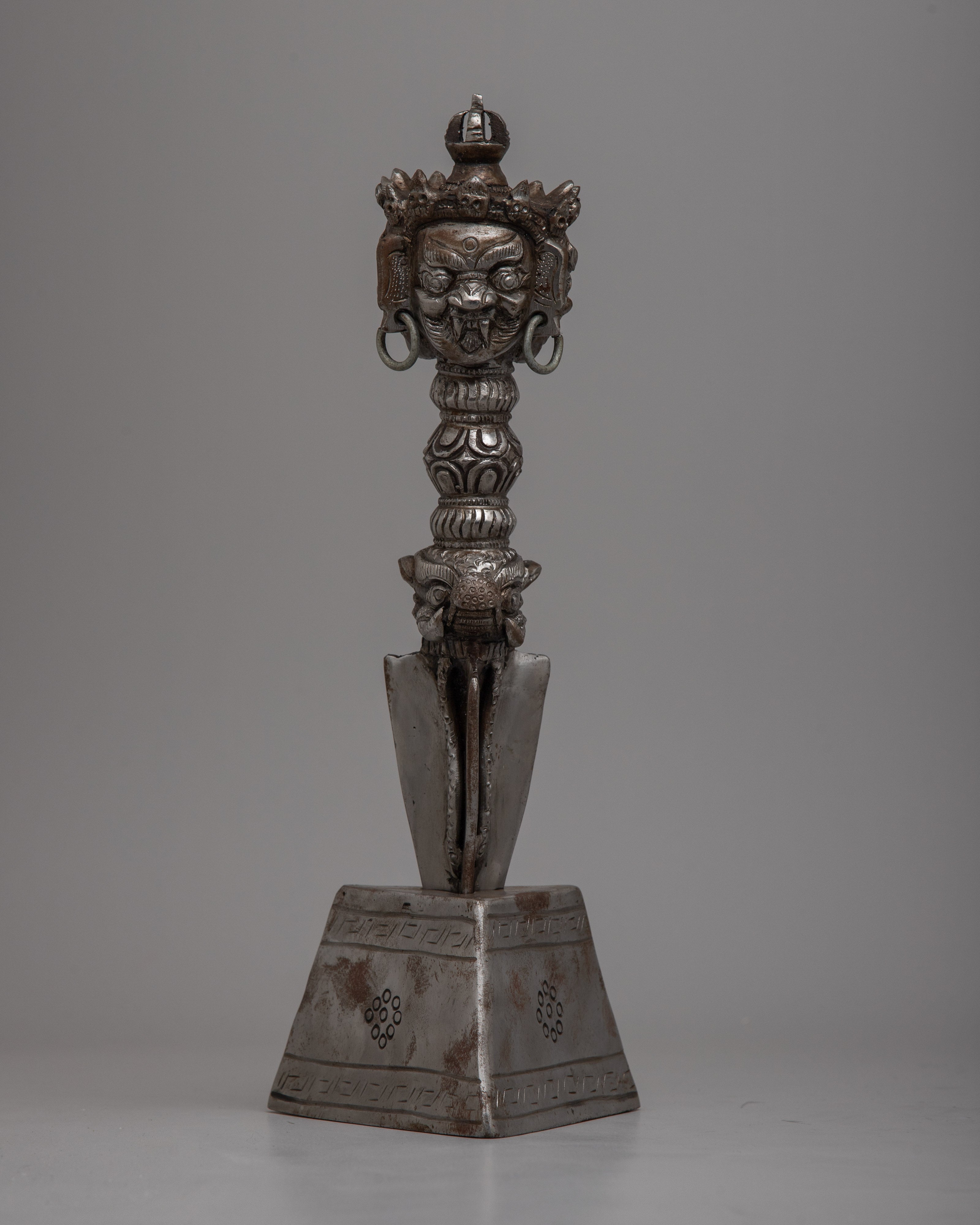 Cultural Tibetan Iron Phurba | Handcrafted Ritual Dagger