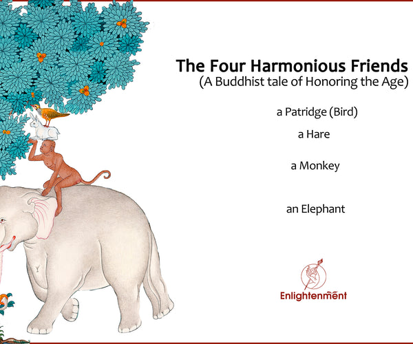 A Buddhist Tale of Four Friends | Honoring the Age – Enlightenment Thangka
