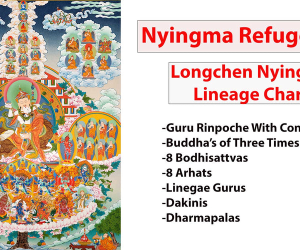 Nyingma Refuge Tree- Longchen Nyingtik Lineage – Enlightenment Thangka