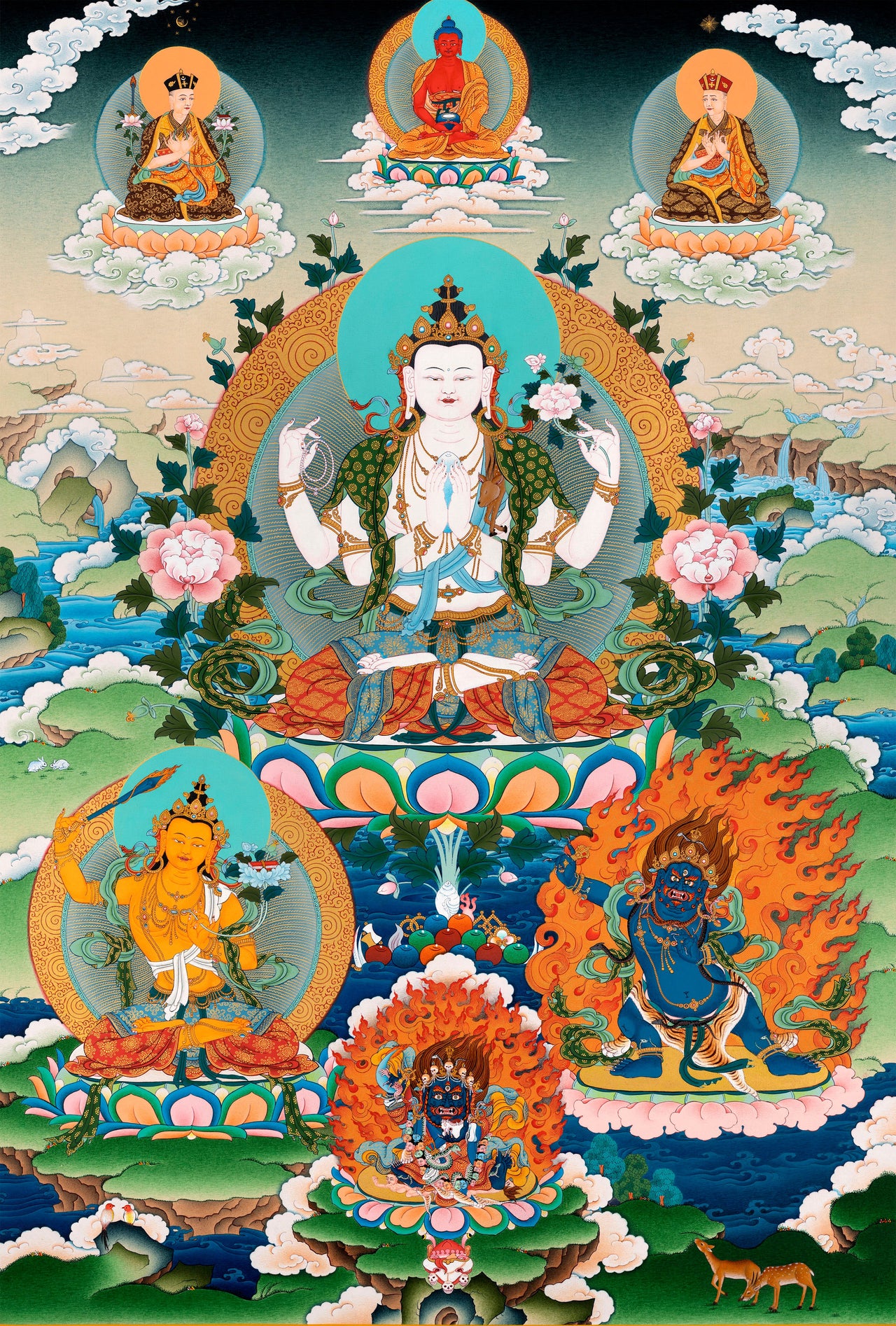Commissioned Thangka – Enlightenment Thangka
