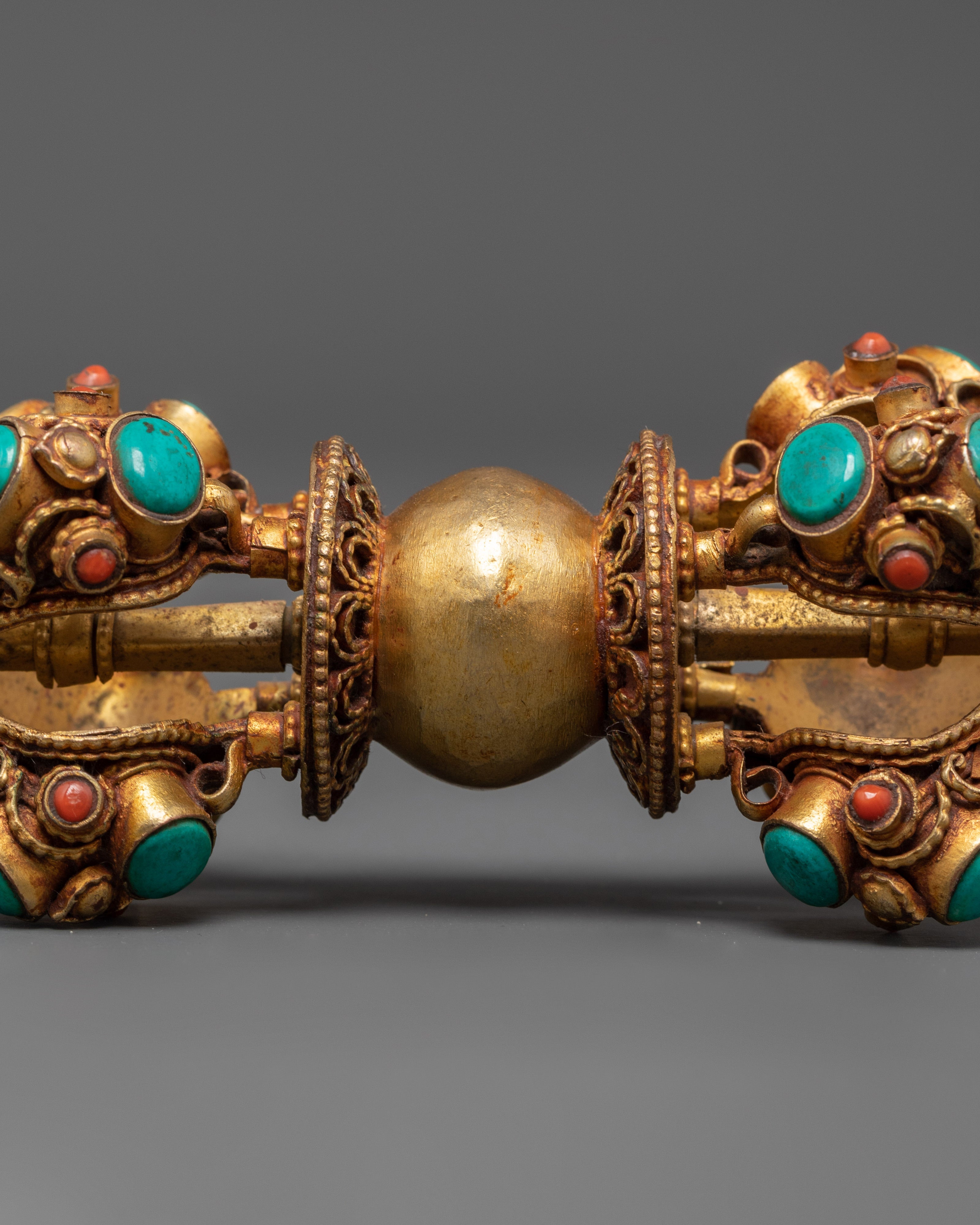 Gold Plated Vajra for Ritual Ceremonies | Spiritual Meditation Artifact