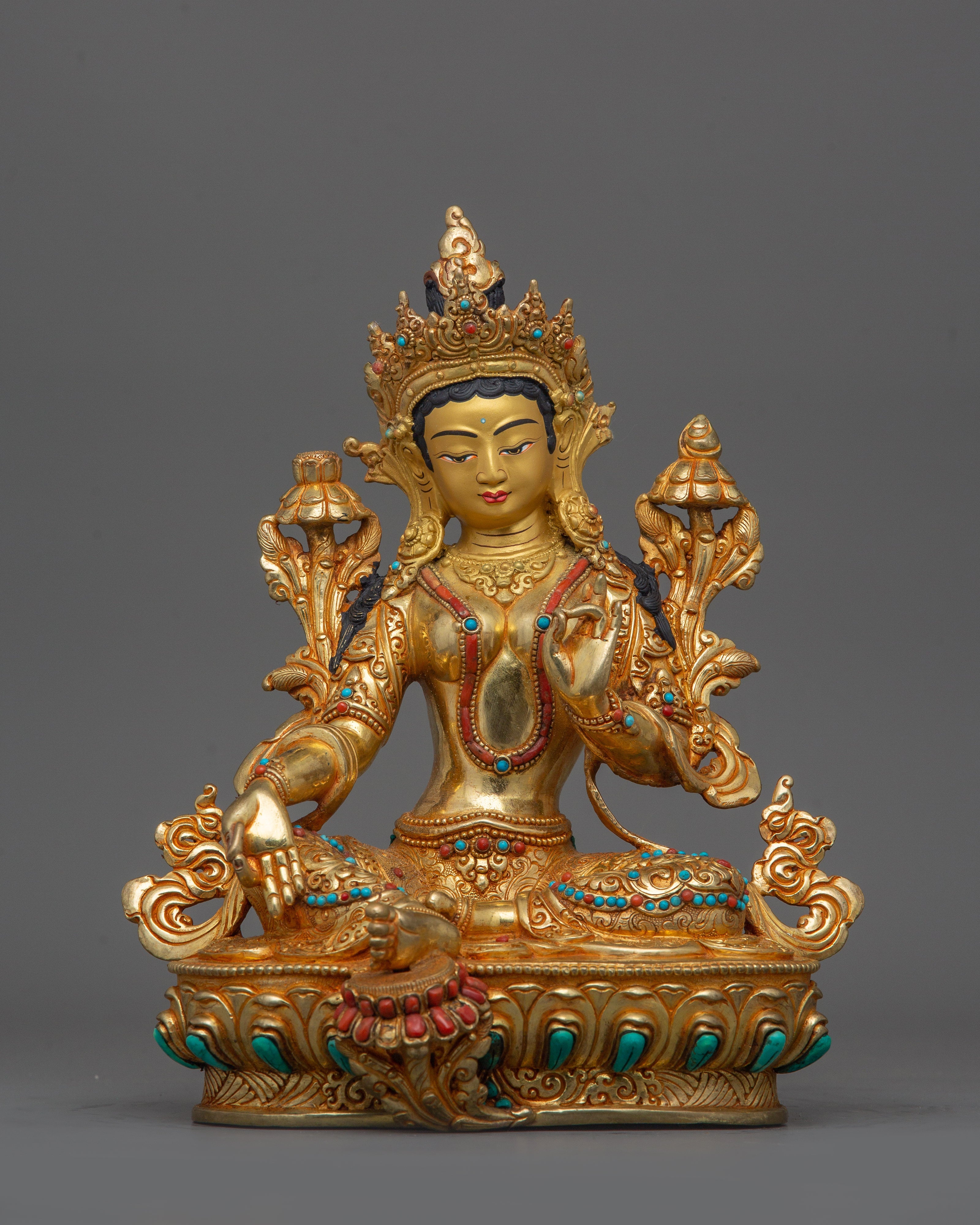 Green Tara the Goddess of Compassion and Protection Statue | Green Tar