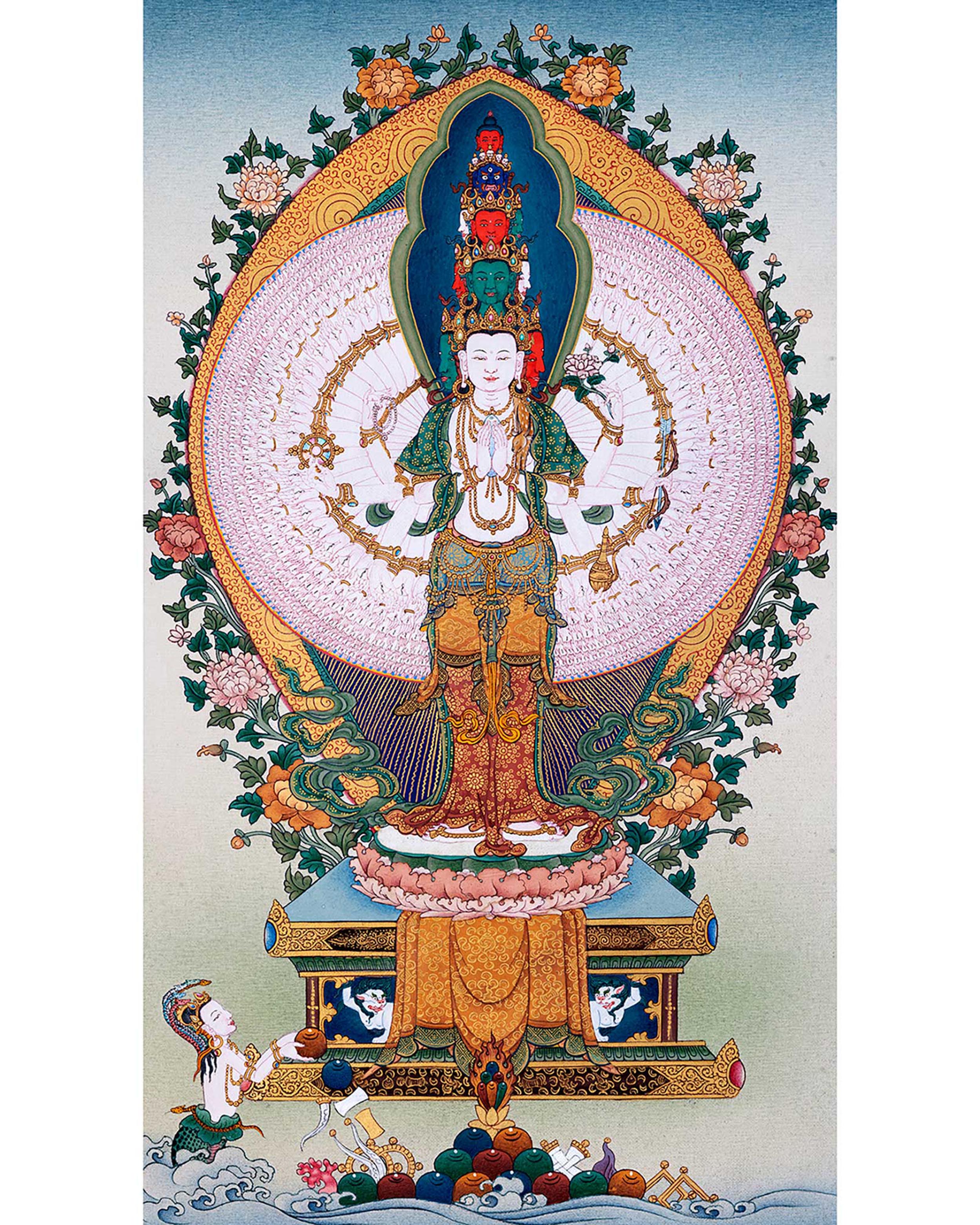 1000 Armed Chenrezig Thangka | Sacred Art for Daily Practice