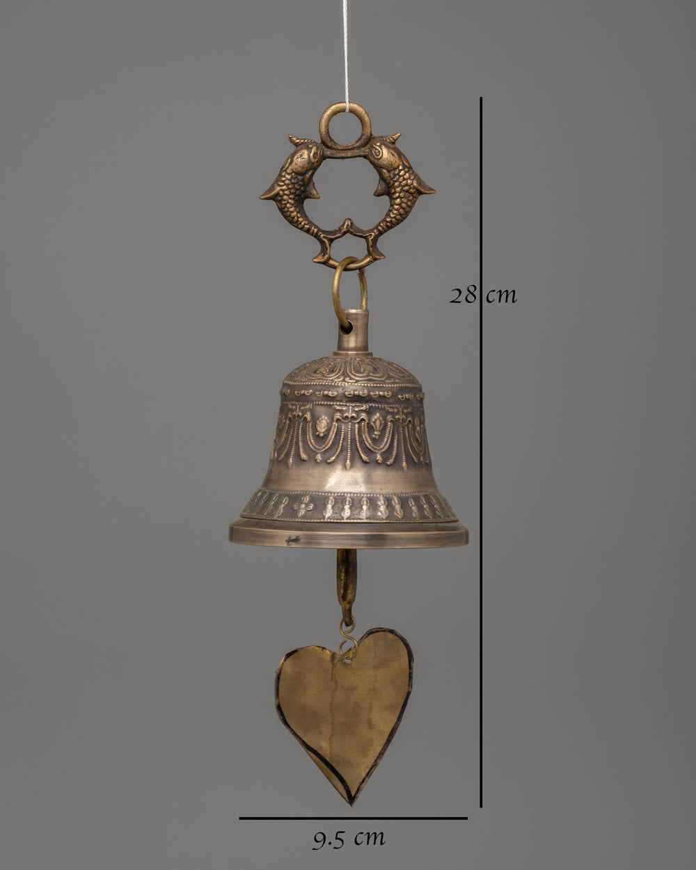 Handmade Buddhist Hanging Bell for Altar Decor