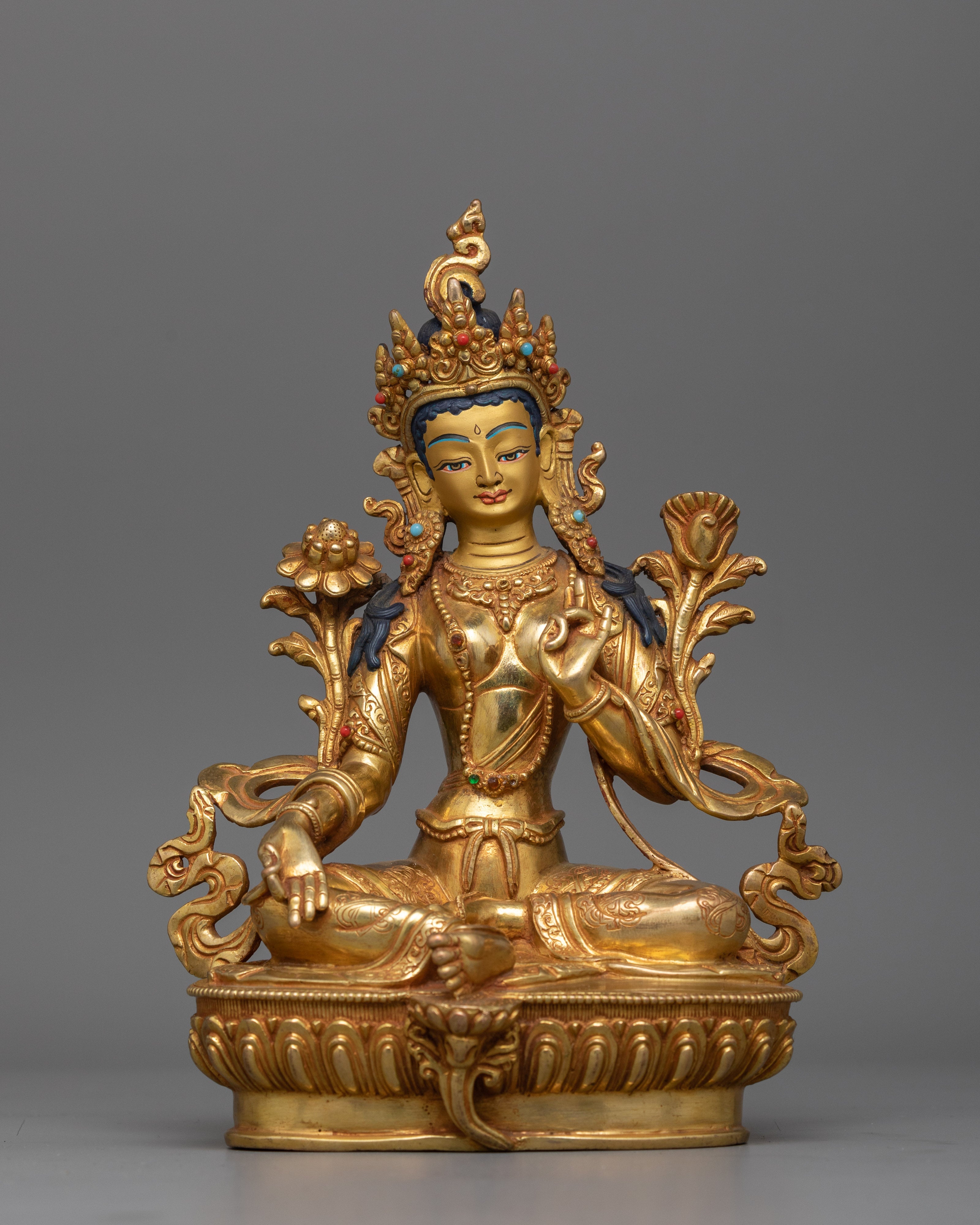 Green Tara Handmade 23cm Statue | Protector of Compassion