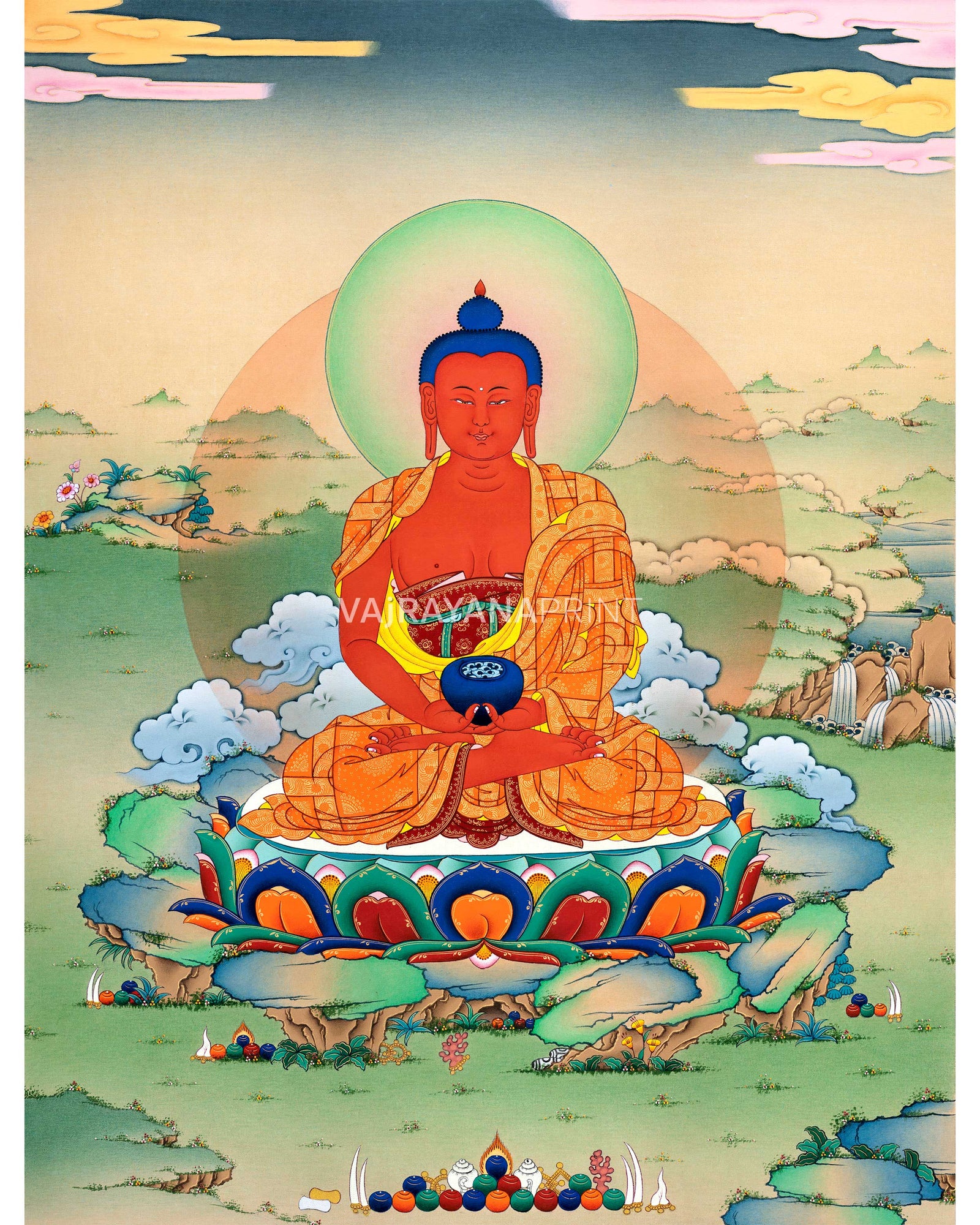 Amitabha Buddha Canvas Print | Journey to the Pure Land
