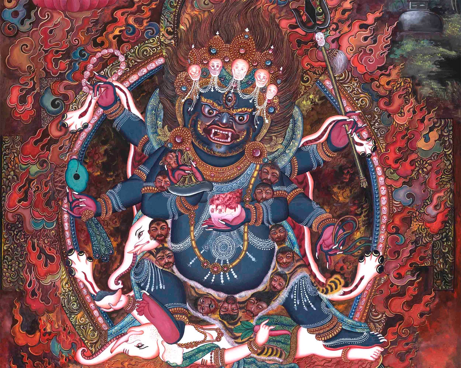 Mahakala Thangka Print | The Buddhist Wrathful Deity