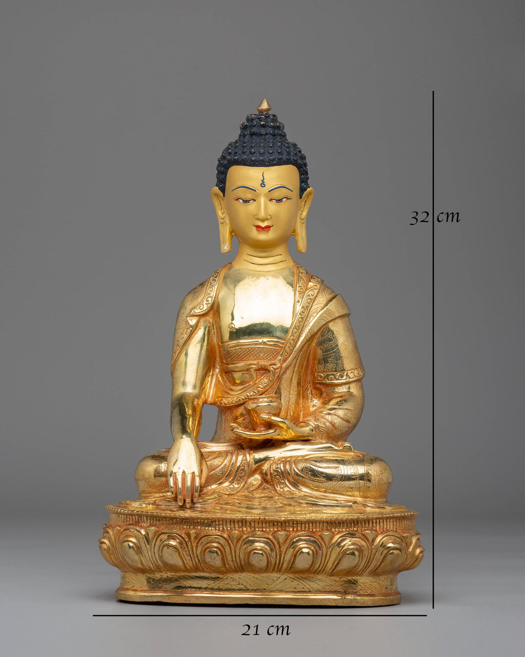 Handmade Golden Statue of Shakyamuni Buddha | Symbol of Wisdom ...