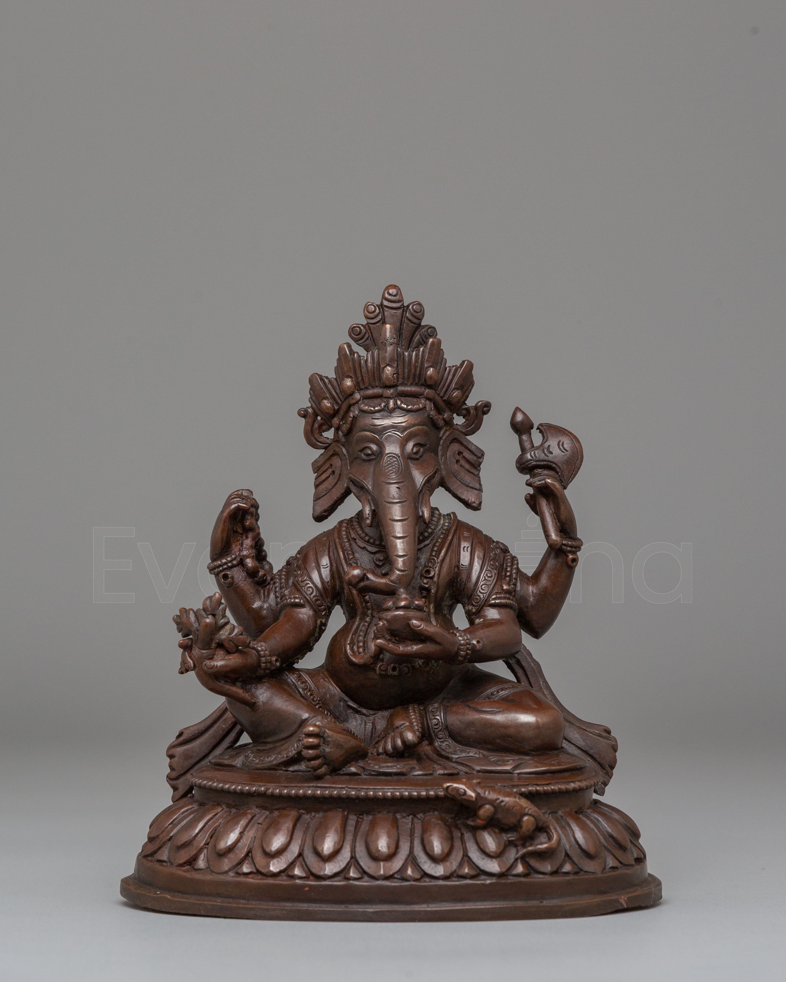 Sacred Statue of Hindu Deity Ganesha | Elephant God Spiritual Art
