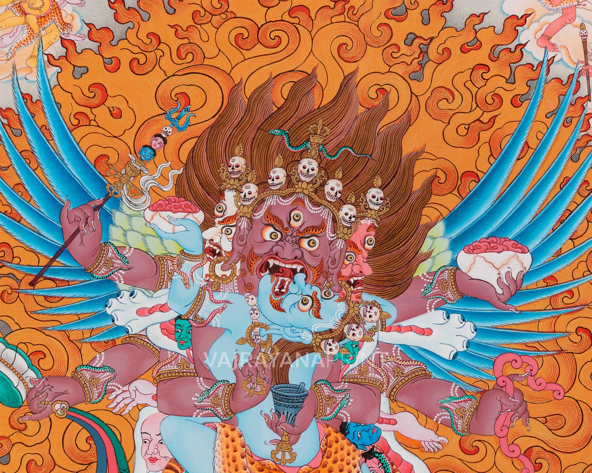58 Wrathful Bardo Deity Thangka Print | 100 Deities of Bardo ...