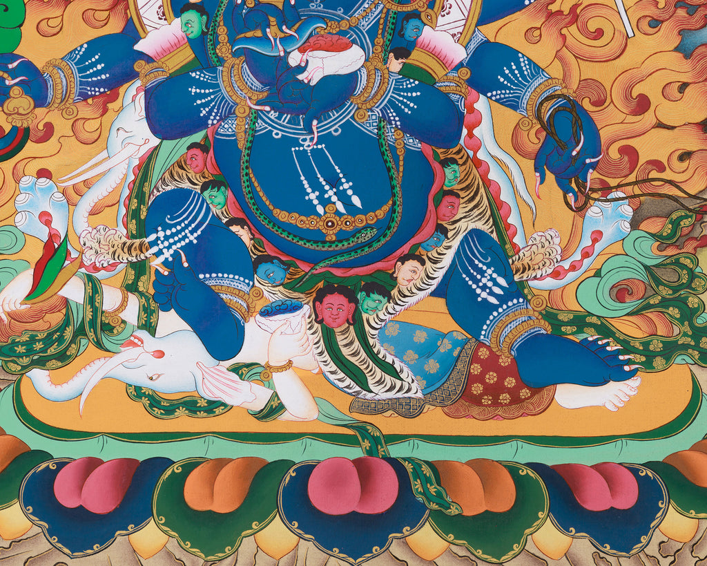 6-Armed Mahakala Print | Fierce Guardian of the Dharma in High-Quality