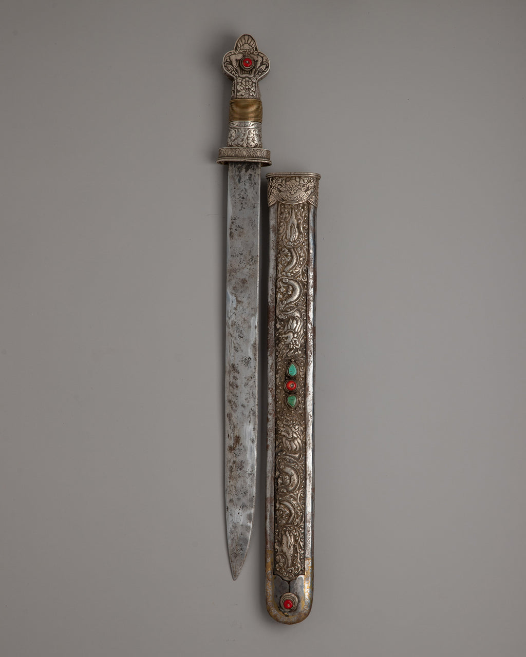 A Vintage Buddhist Ritual Sword for Spiritual Practices and Decor | A