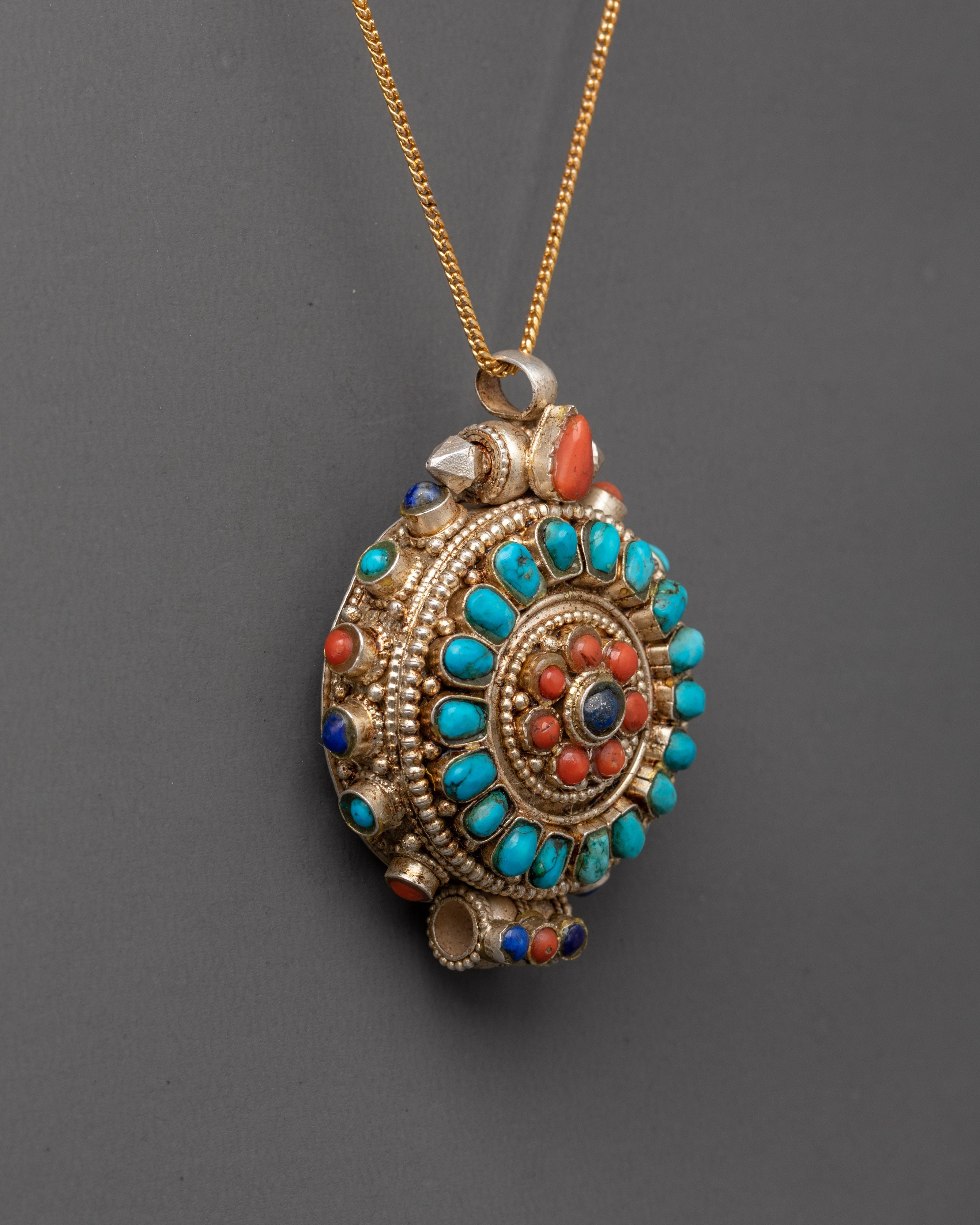 Tibetan Buddhist Ghau Box Locket for Accessory | Symbol of Protection
