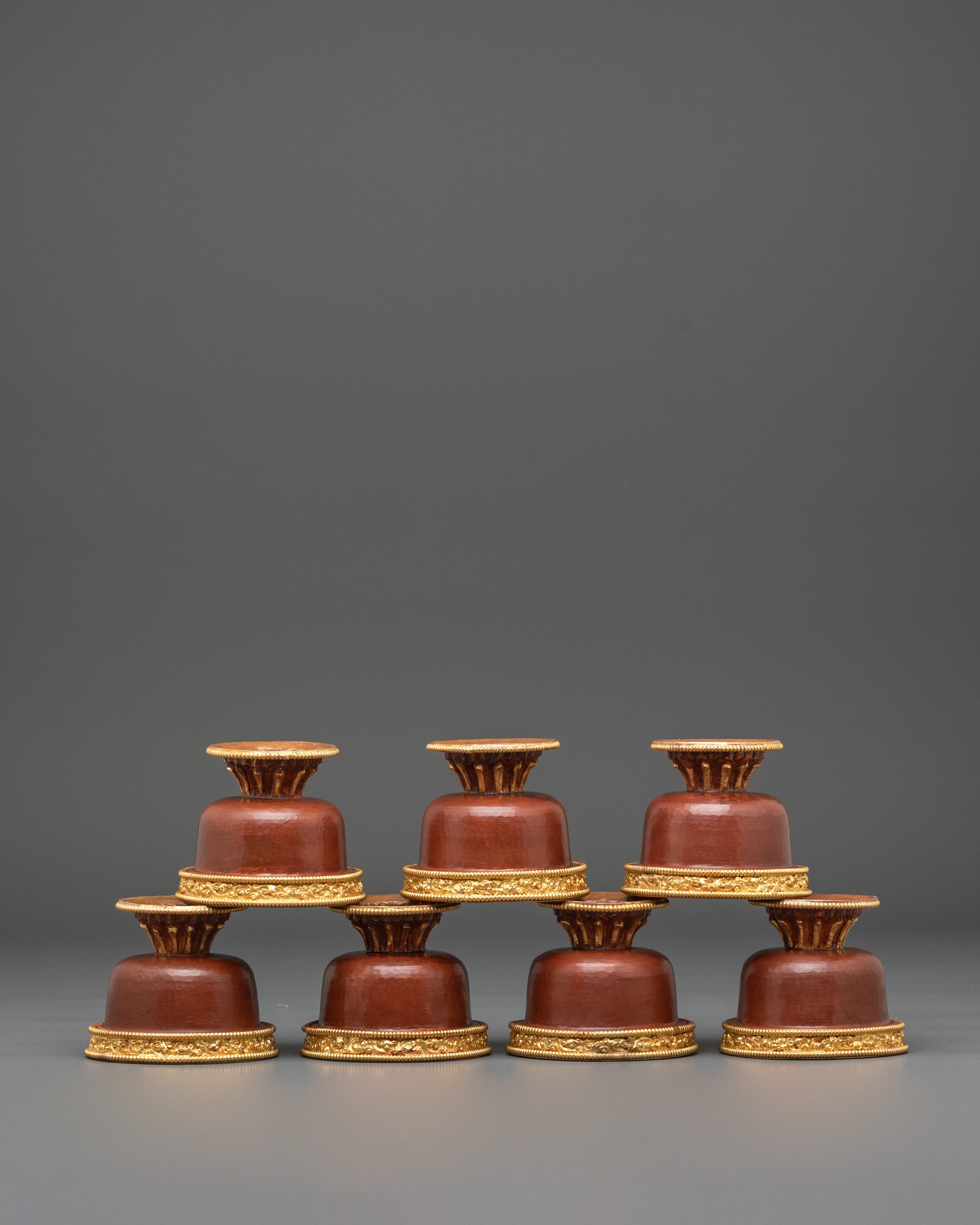 Sacred Buddhist Ritual Offering Bowl Set | Tibetan Altar Water Offering ...