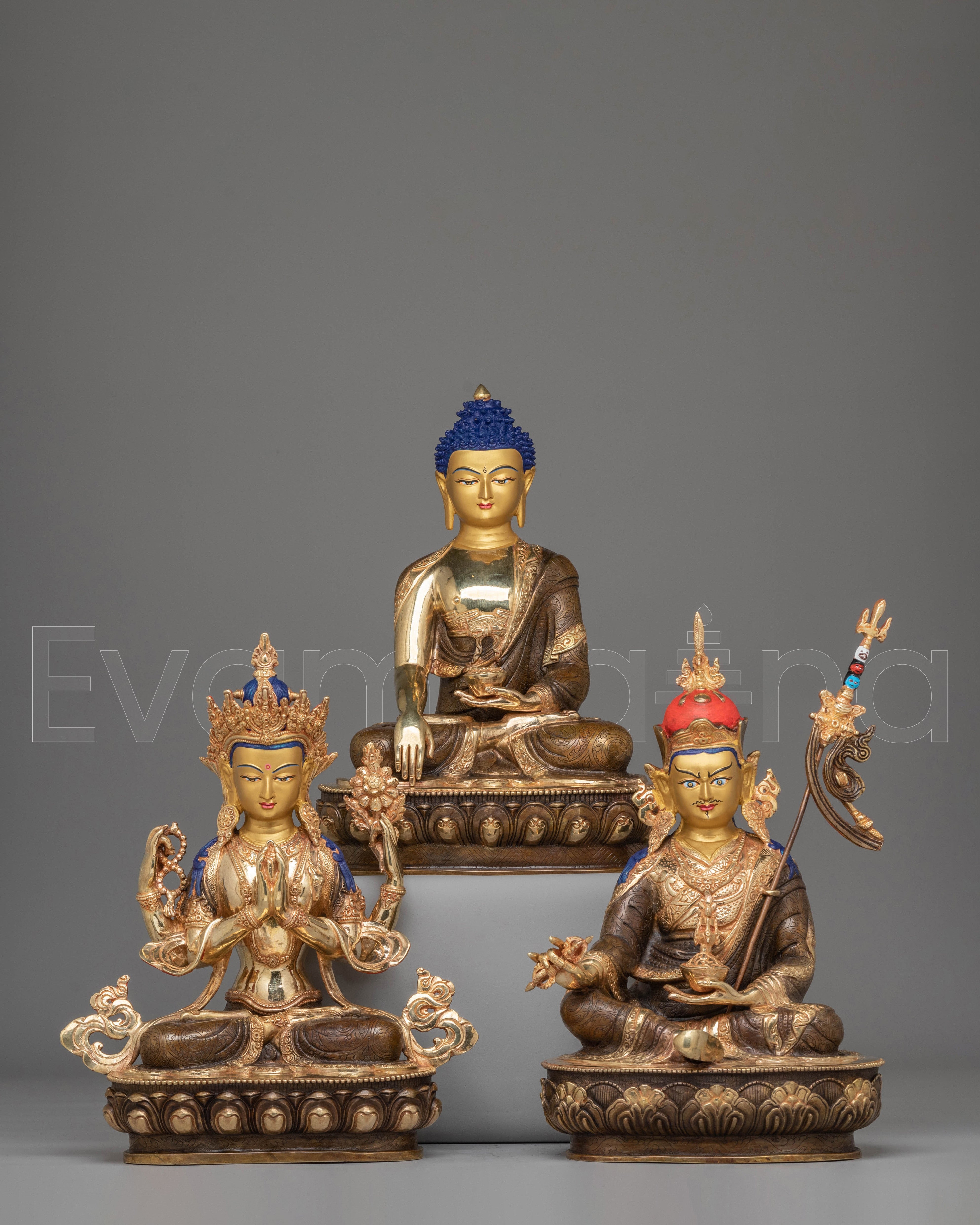Sacred Buddha Dharma Sangha Set | Tibetan Deity Figurines