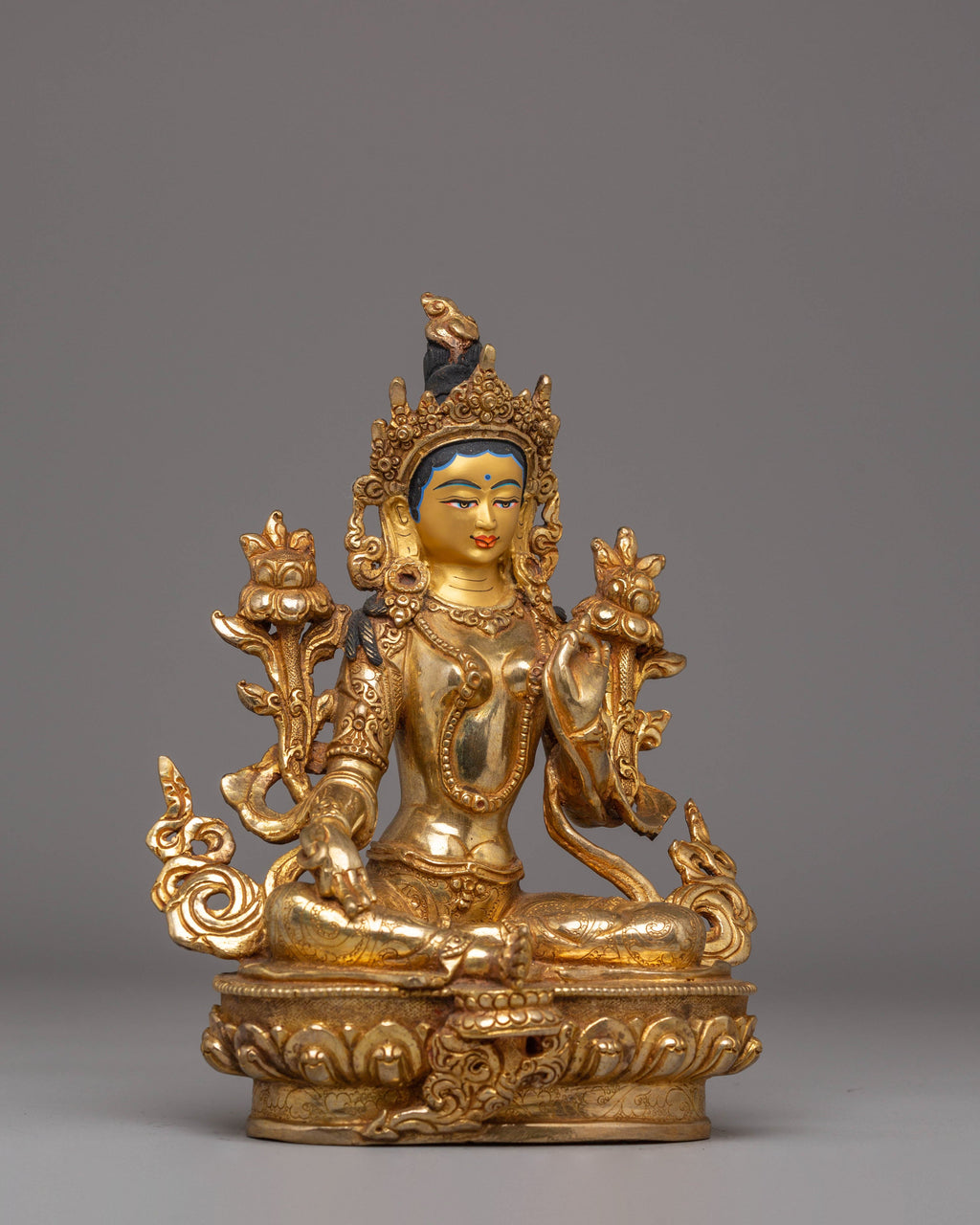 Compassionate Green Tara Figurine for Decor | Perfect for Your Space