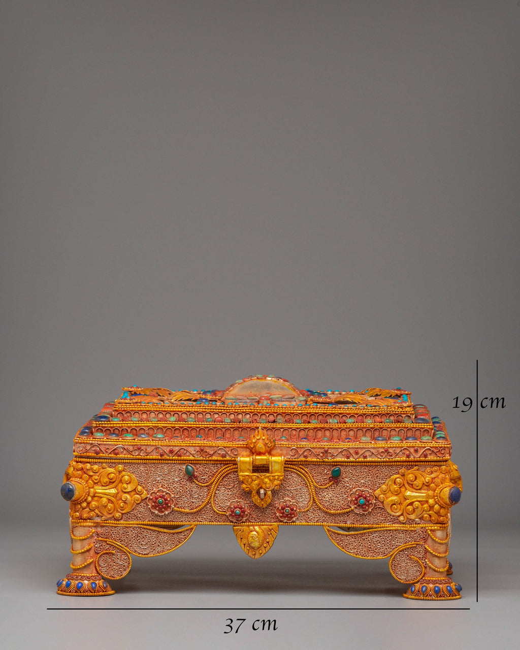 Himalayan Buddhist Treasure Box | Handcrafted Tibetan Decor