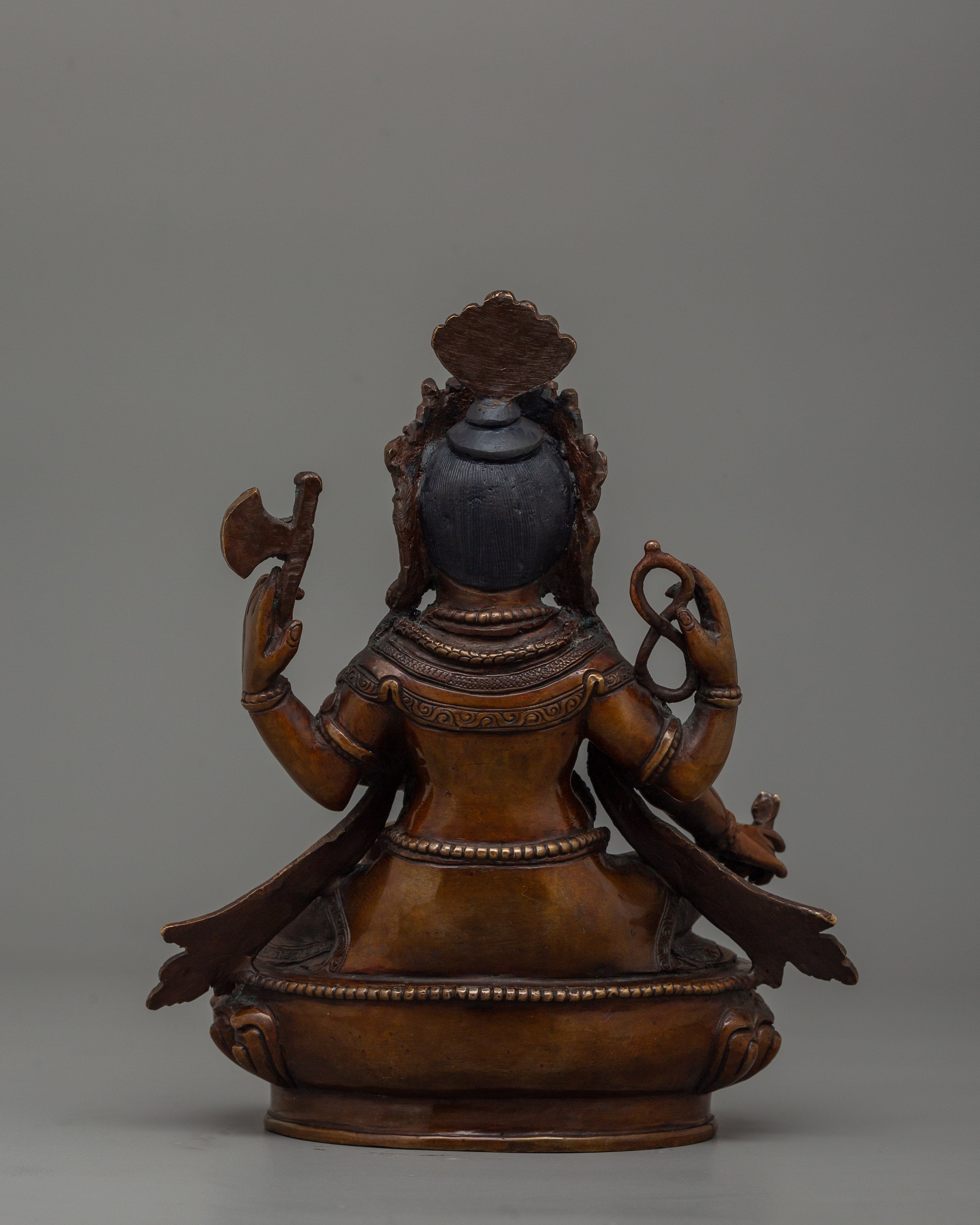 Hindu Deity Ganesh Oxidized Copper Statue | Symbol of Wisdom and Prosp ...