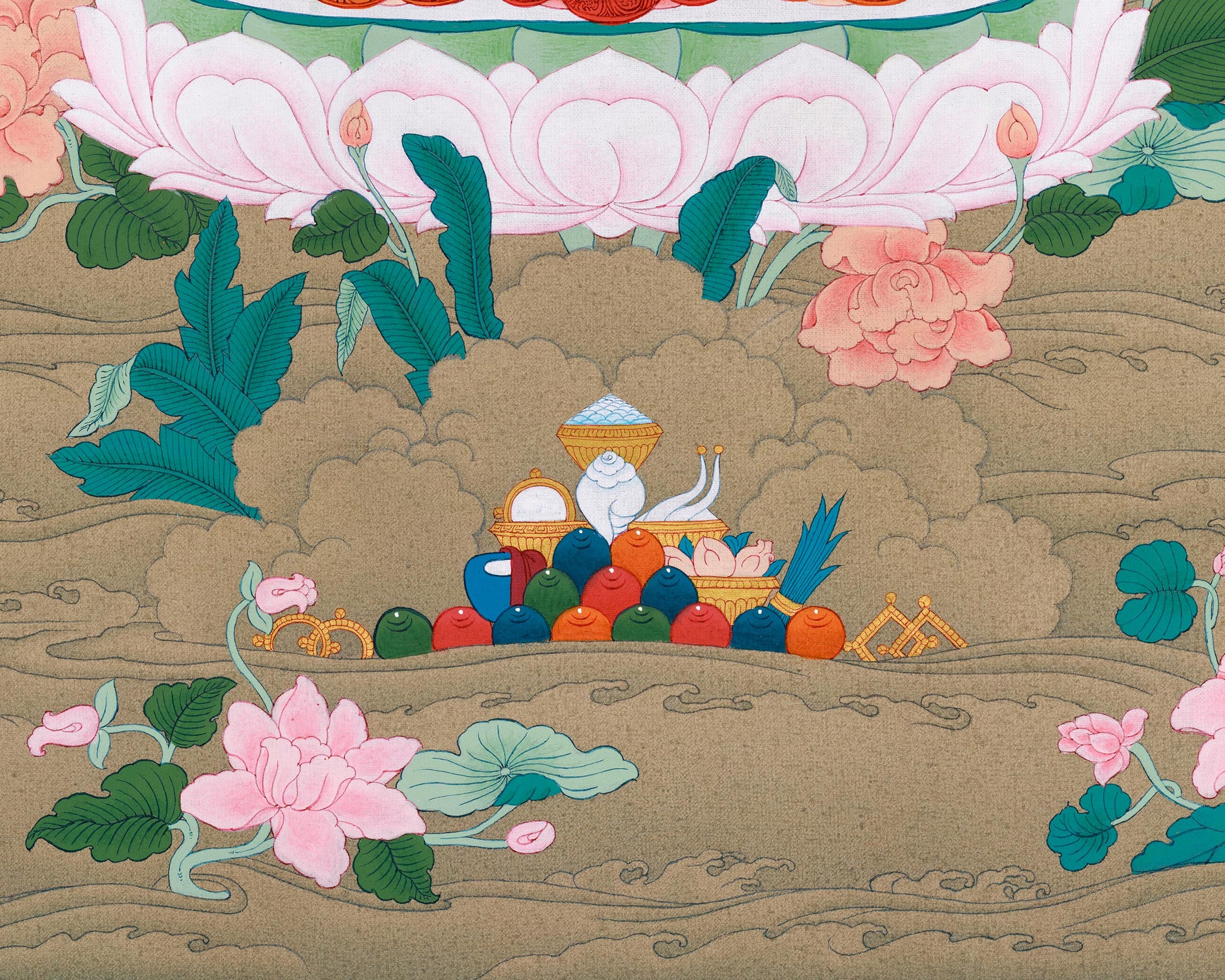 Dhyani Buddha Shakyamuni Meditation Thangka | Tibetan Buddhist Artwork ...
