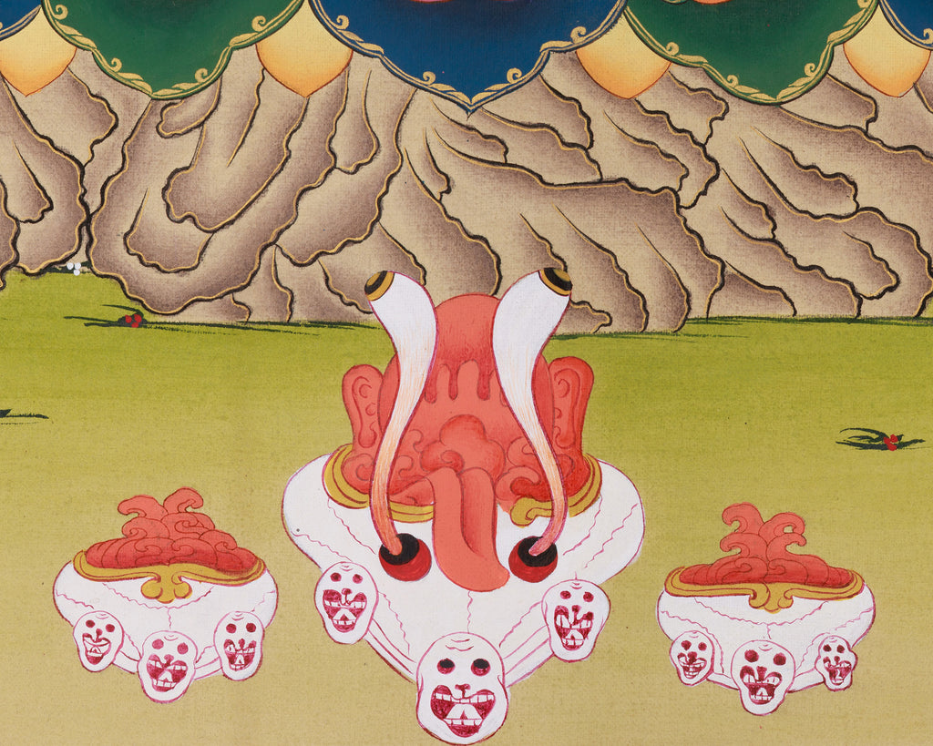 6-Armed Mahakala Print | Fierce Guardian of the Dharma in High-Quality