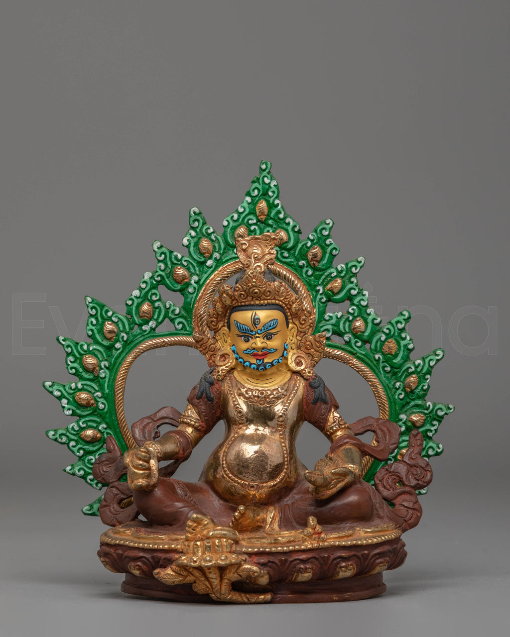 Handcrafted Copper Dzambhala Figurine | Embodiment of Wealth