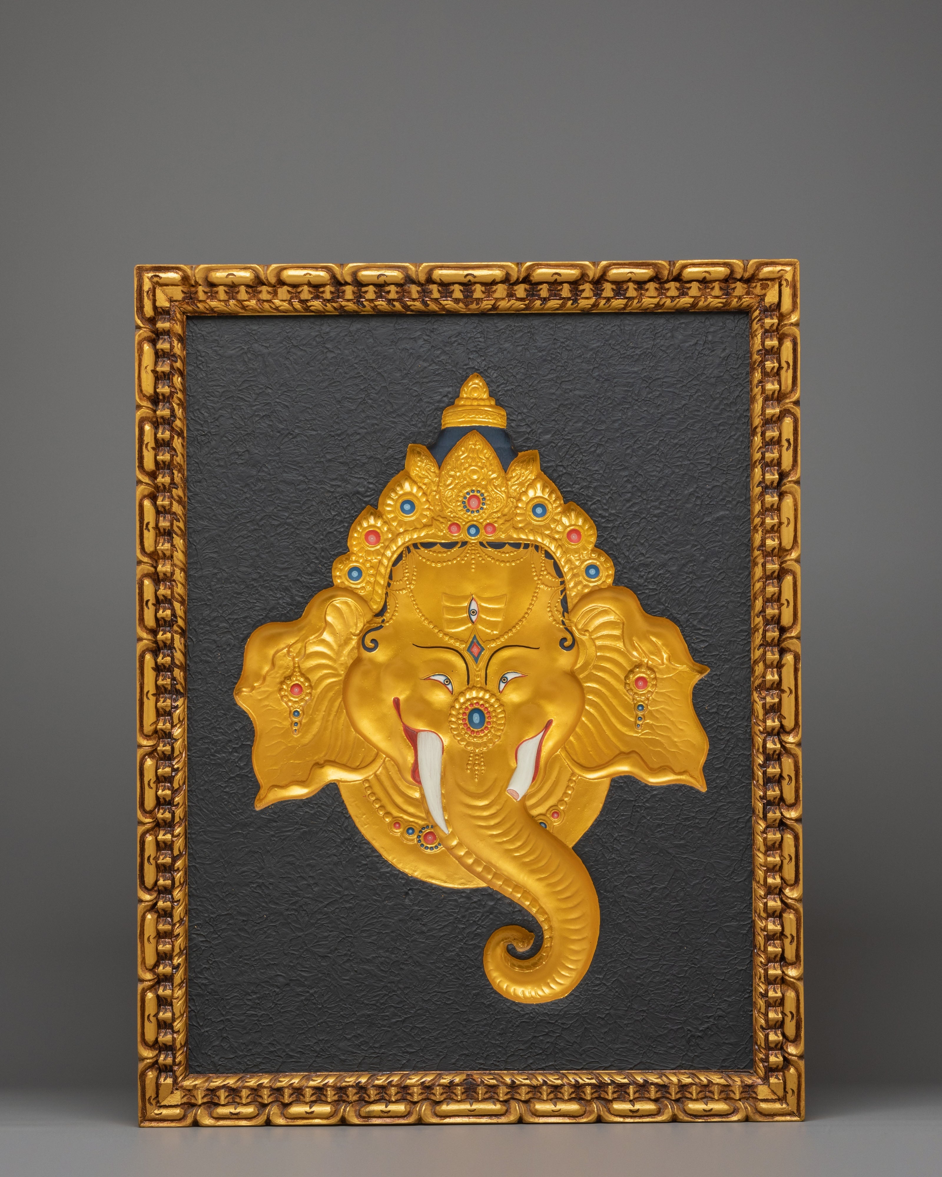 Handcrafted Ganesha Wall Art | Wooden Relief Wall Hanging for Home Decor