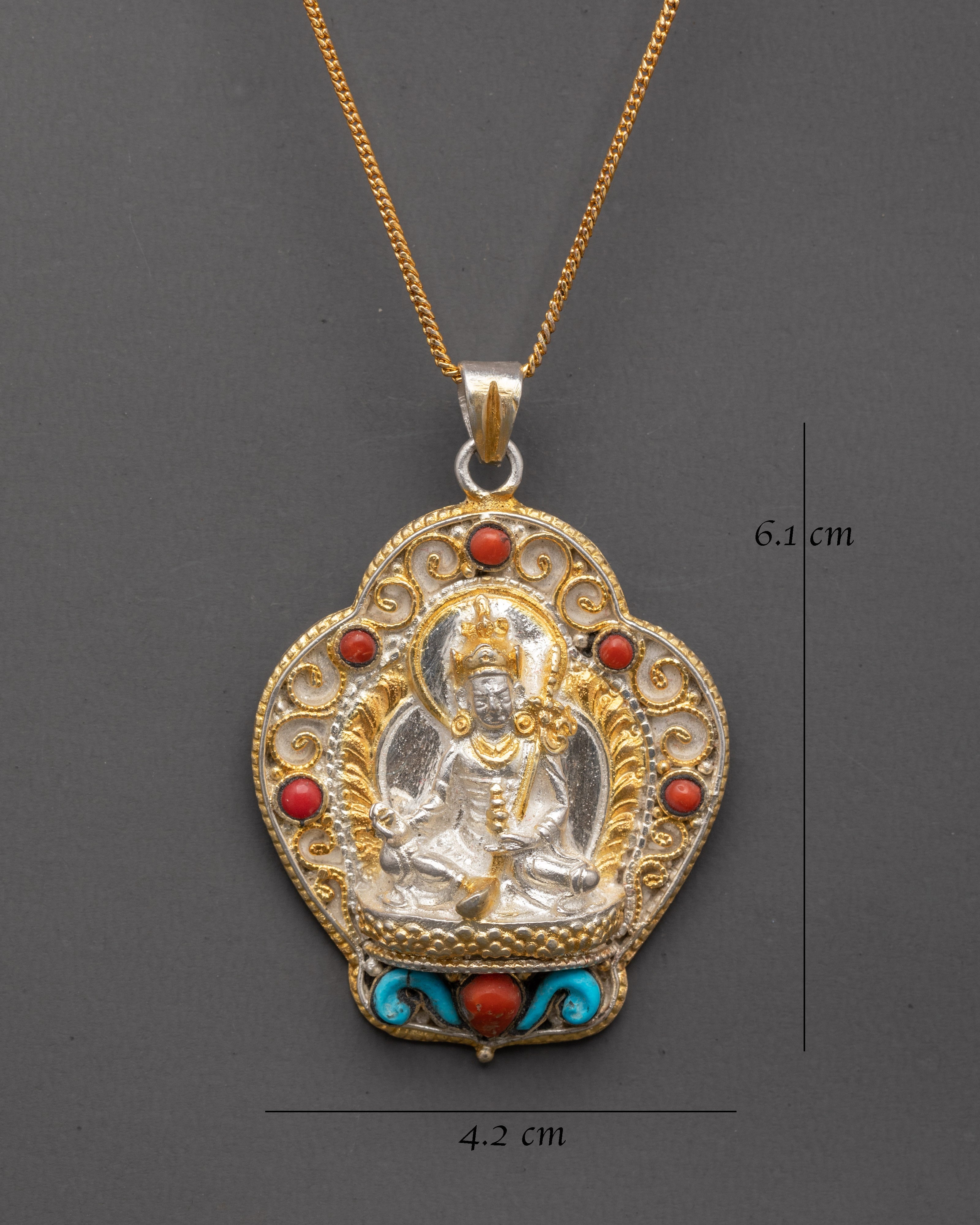 Pure Silver Padmasambhava Locket | Spiritual Jewelry for Wisdom