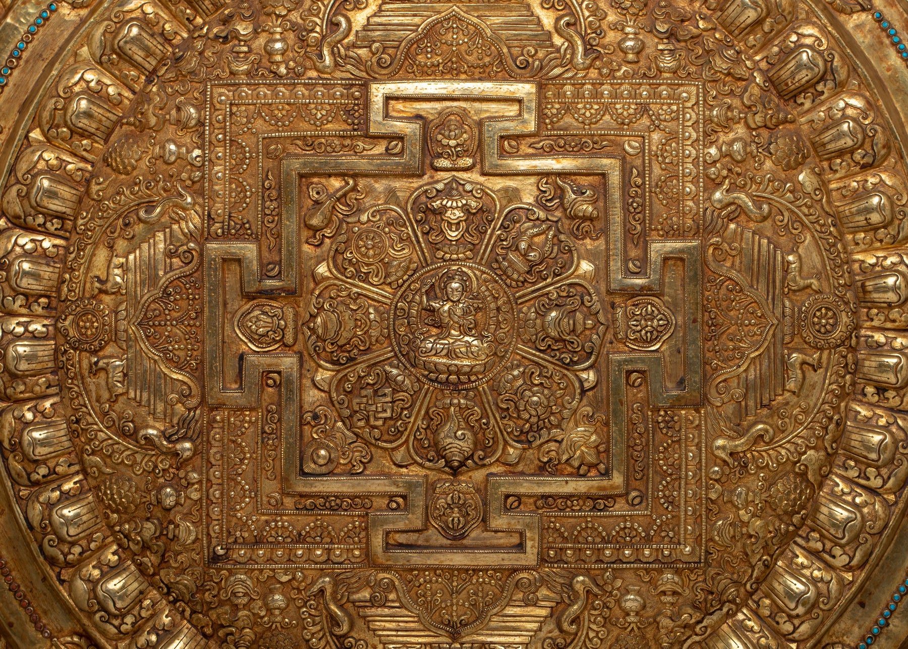 Buddhist Copper Mandala Wall Hanging | Infuse Your Space with Spiritua