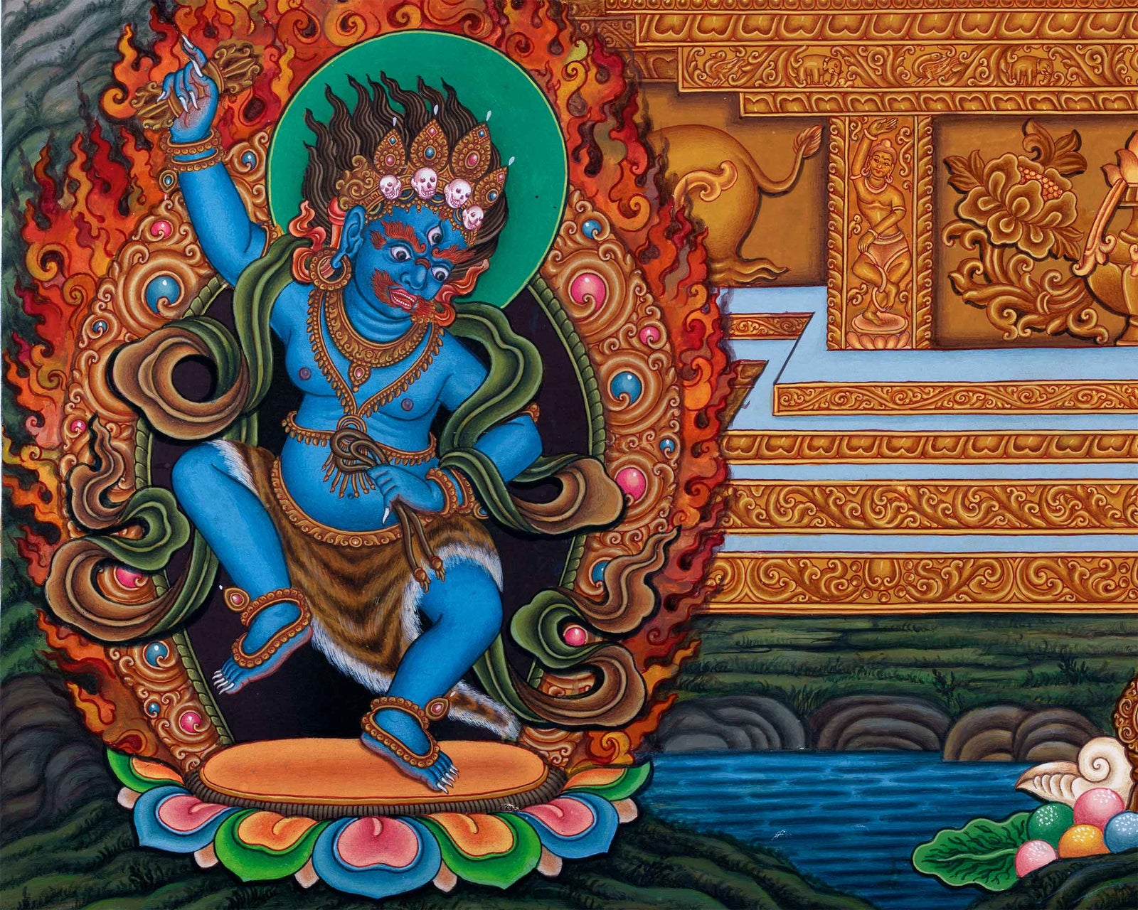 Sacred Presence Dakini Thangka Print | Beautiful Wall Decor of Dakini
