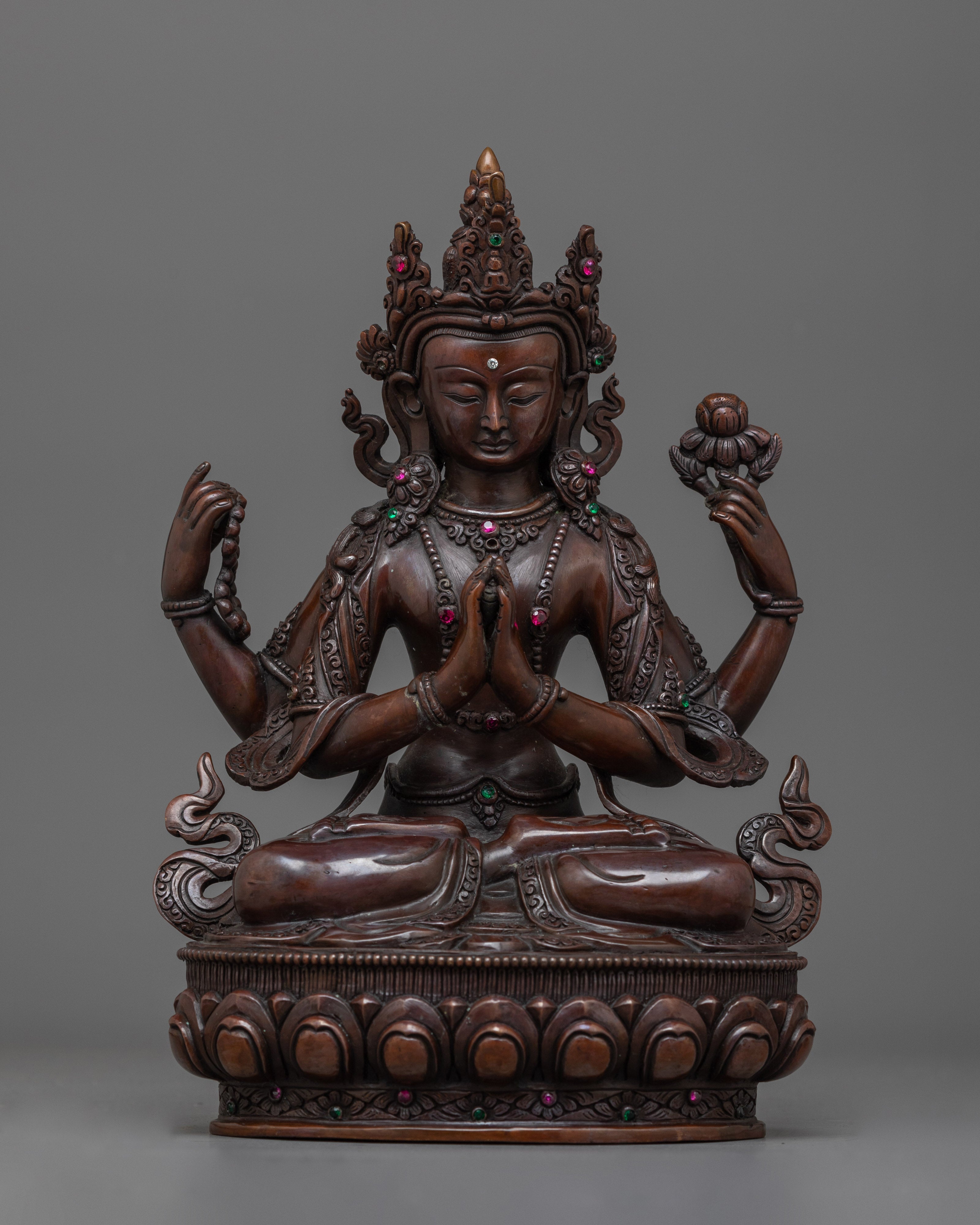 Chenrezig 26cm Handcrafted Statue | Beacon of Compassion