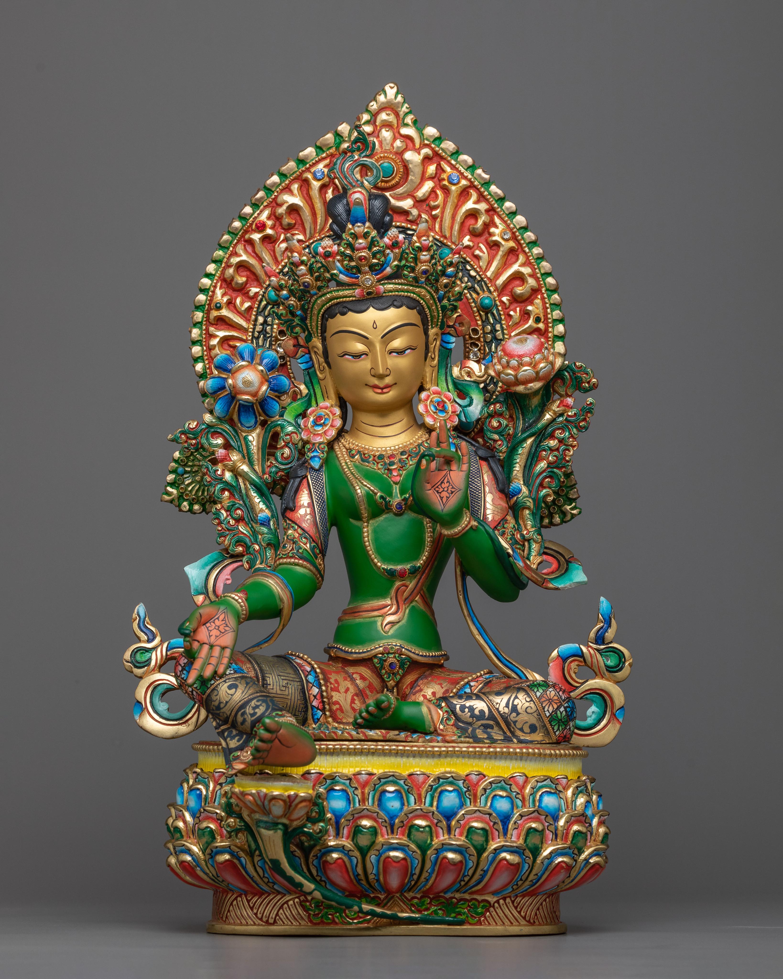 Green Tara Bodhisattva Sculpture | Embodiment of Compassion
