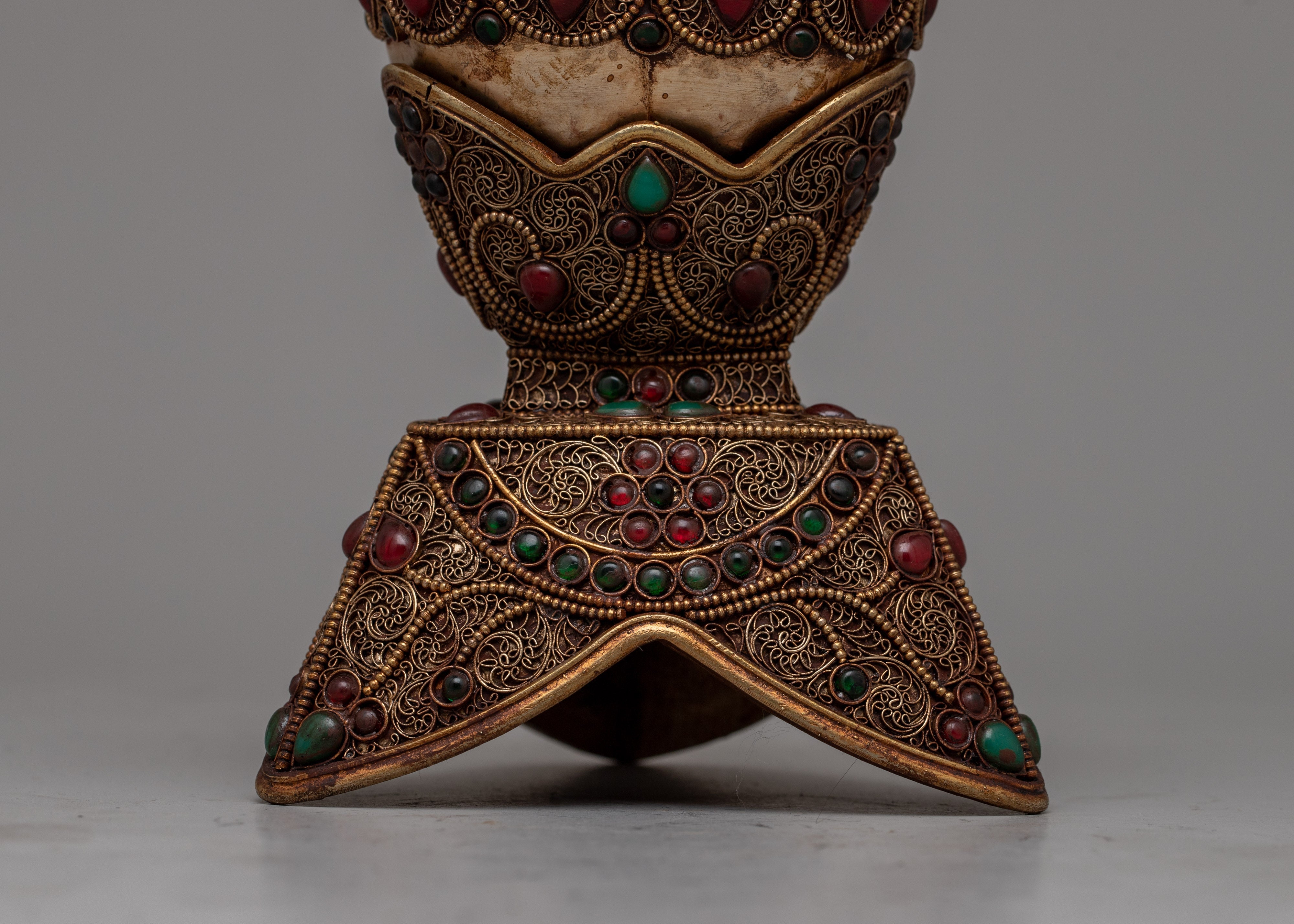 Tibetan Copper Skull Cup Set | Handmade Meditation Altar ...