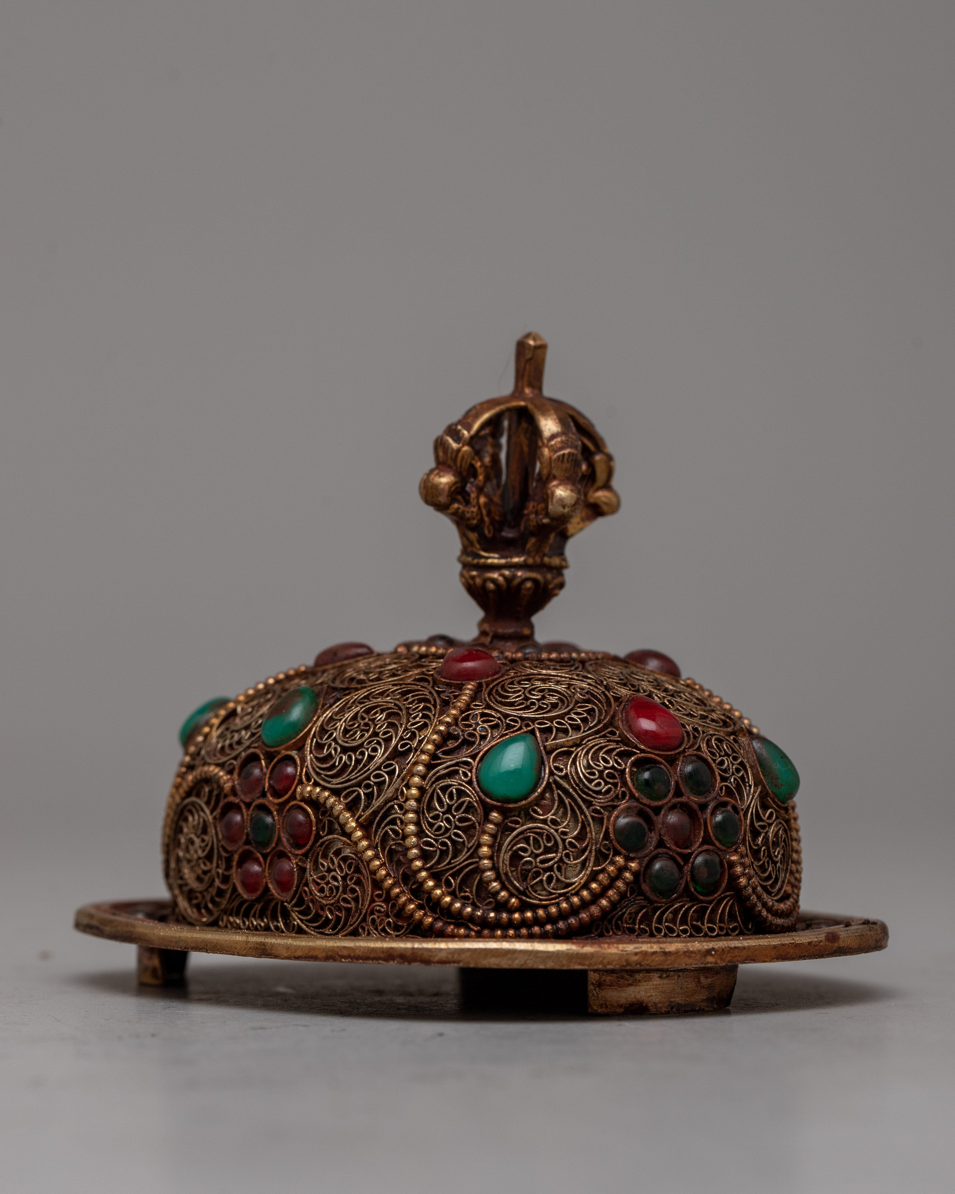 Tibetan Copper Skull Cup Set | Handmade Meditation Altar ...