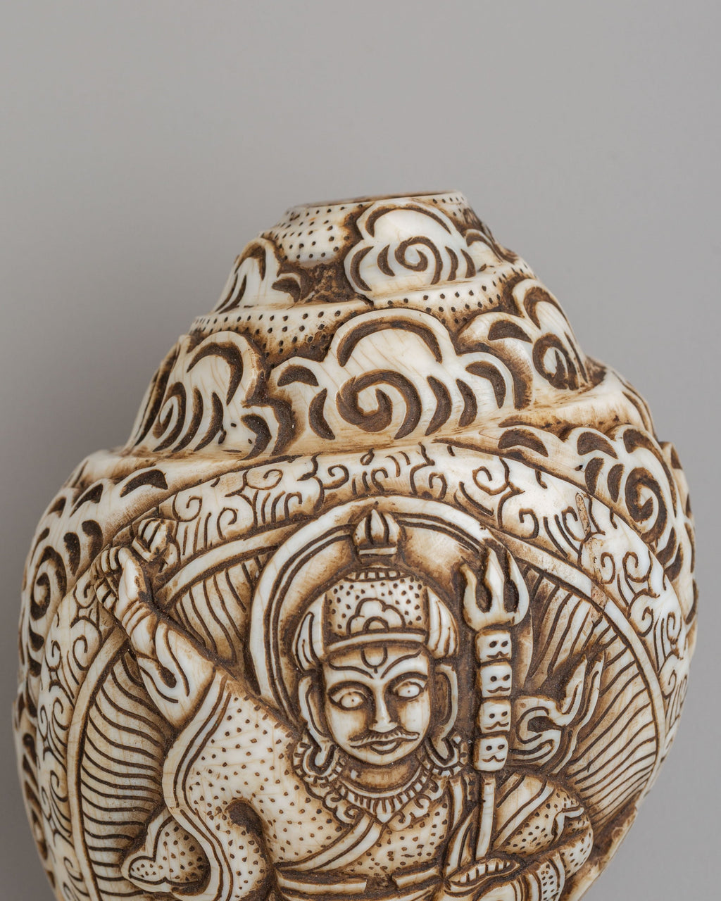 Traditional Handmade Conch Shell | Sacred Buddhist Ritual Symbol