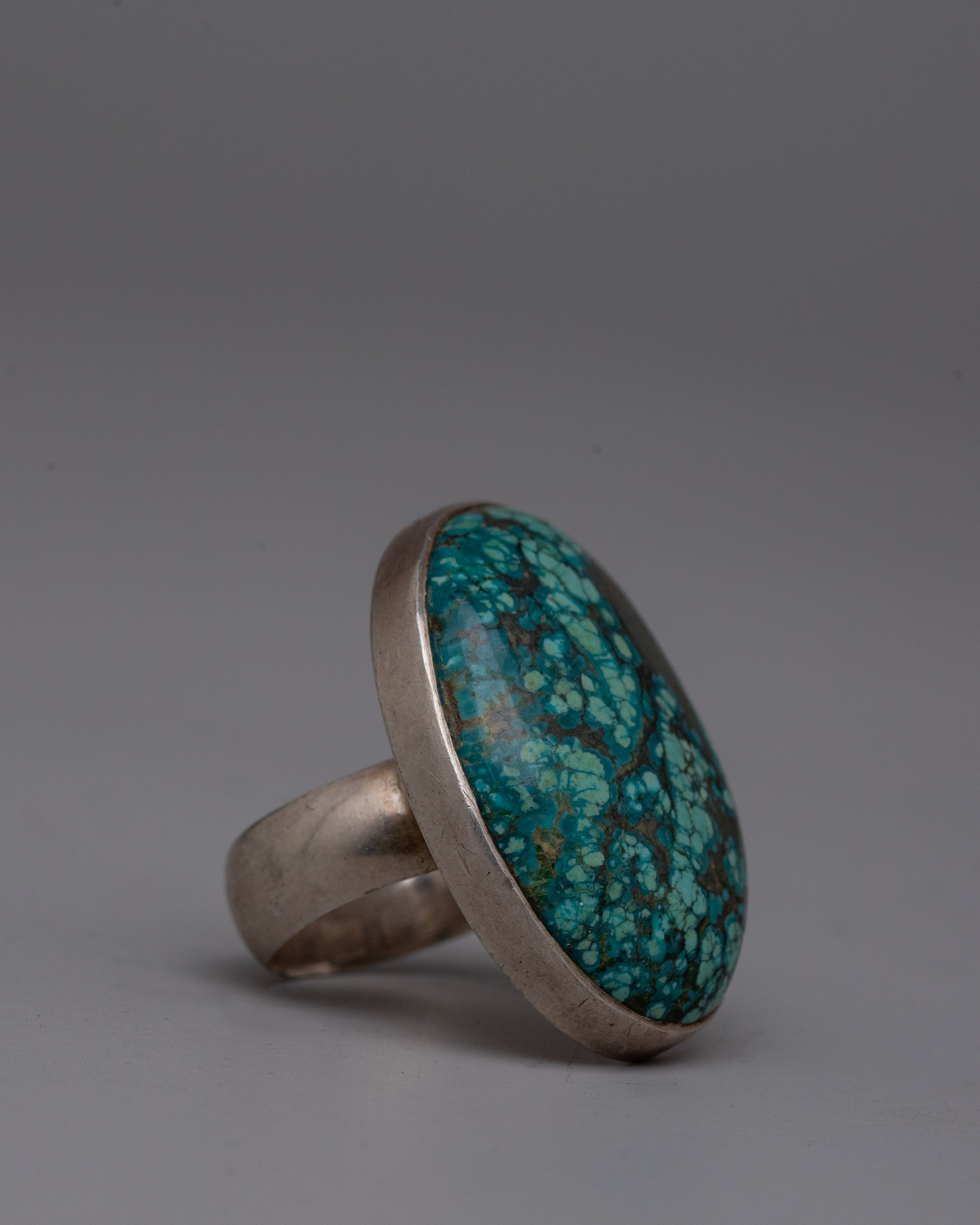 Tibetan Turquoise Ring | Artisan-Made Jewelry Featuring Genuine Turquo