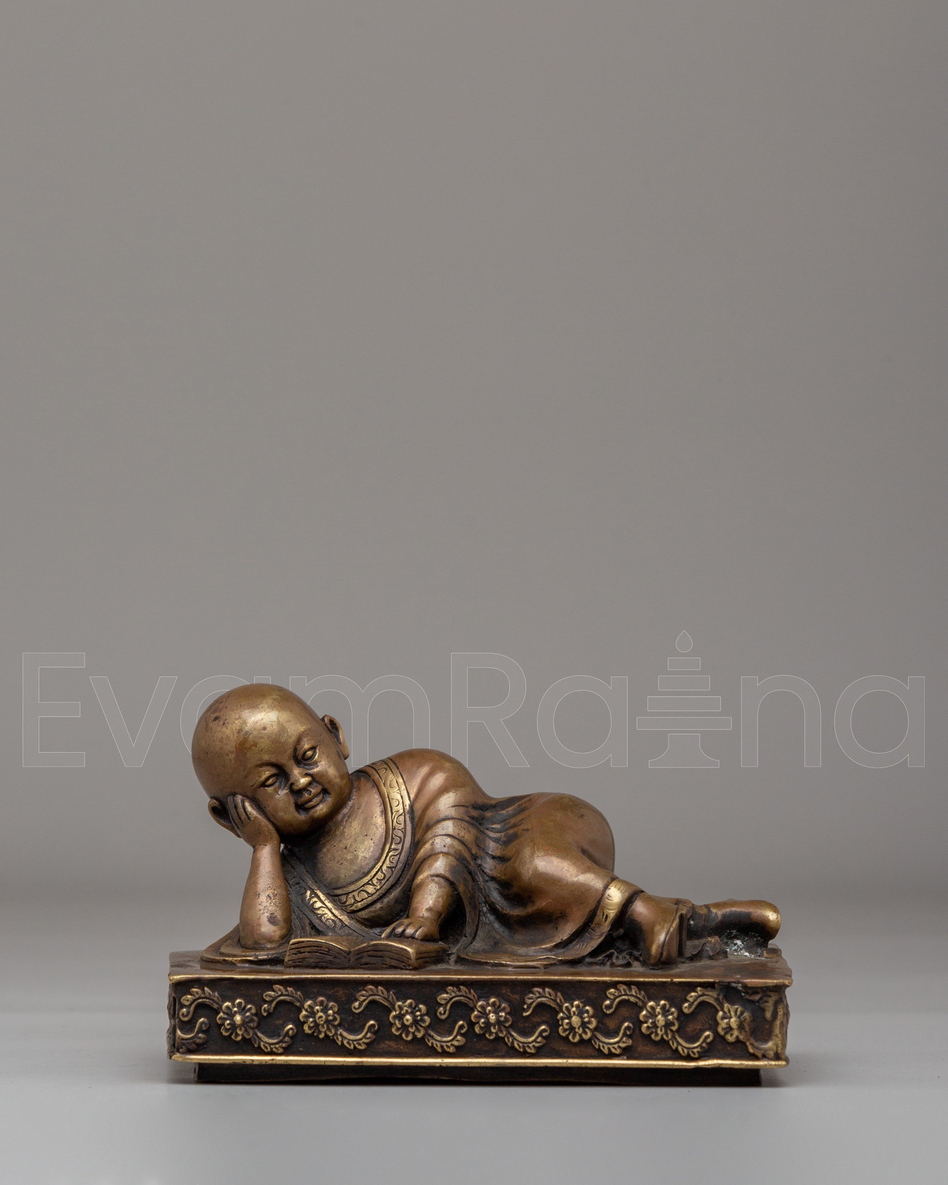 Buddhist Little Monk Statue | Handcrafted Bronze Tibetan Art
