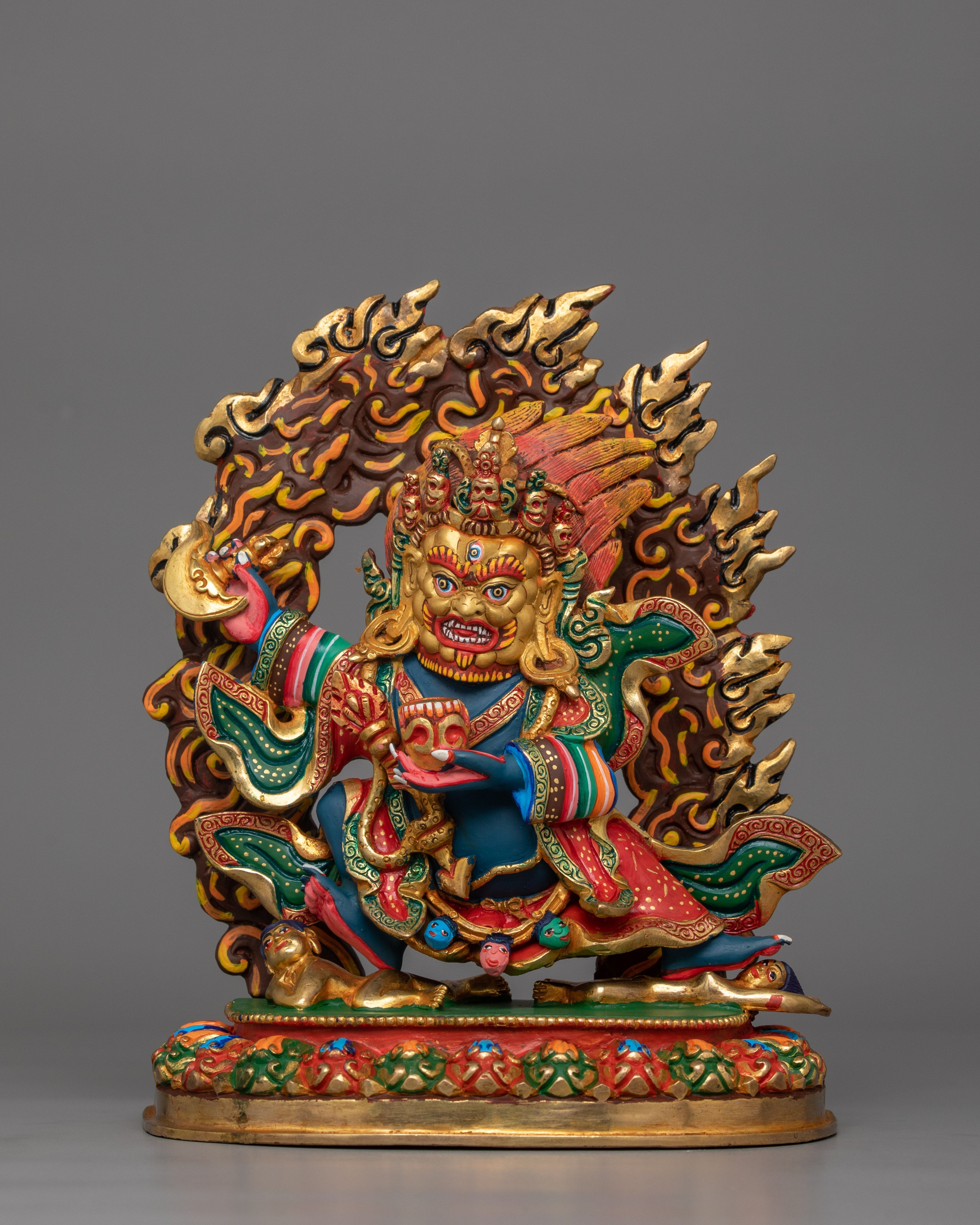 Mahakala Bernakchen Dharma Protector Sculpture | Spiritual Protection