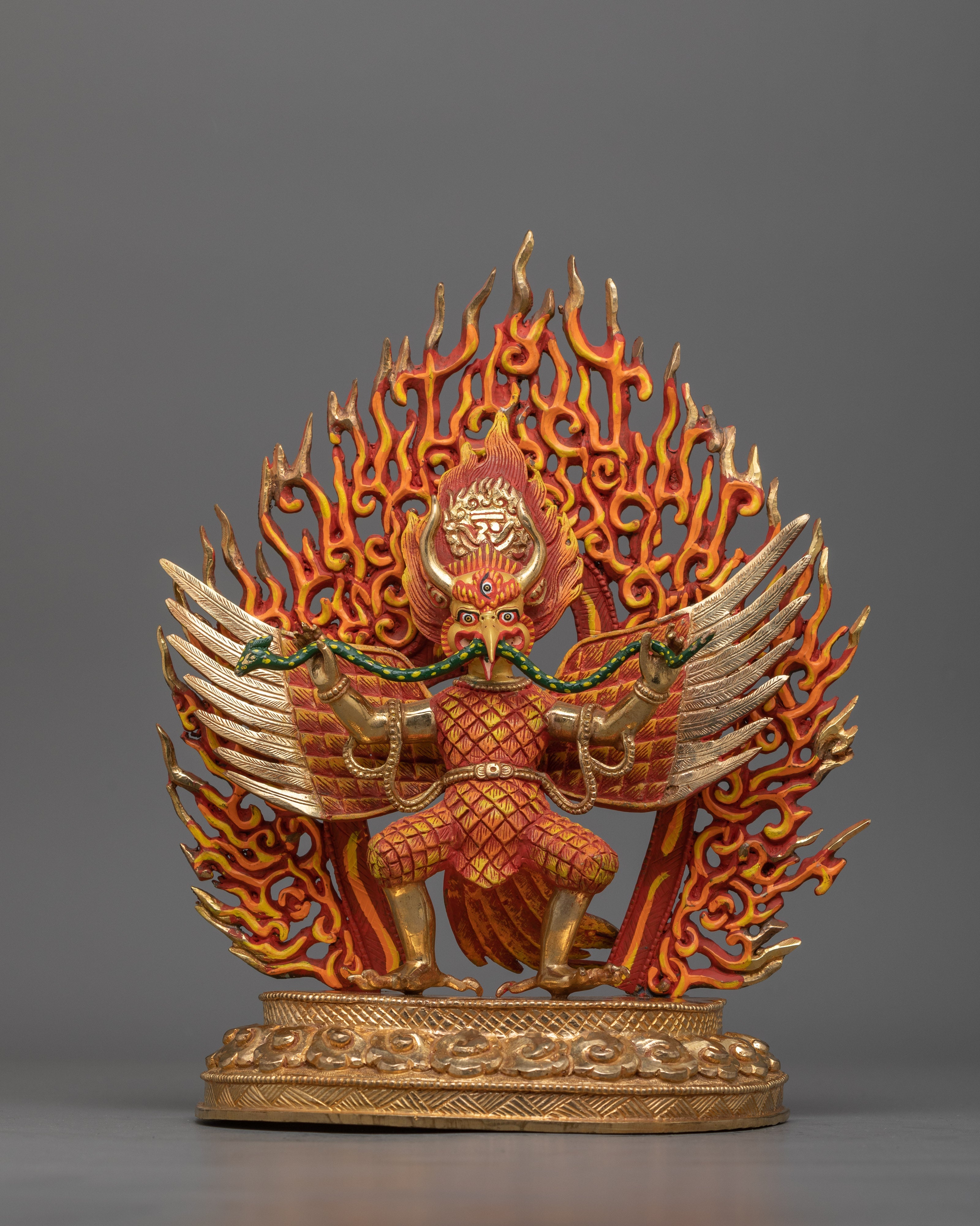 Traditional Hindu Deity Garuda Statue | Handcrafted Spiritual Artwork