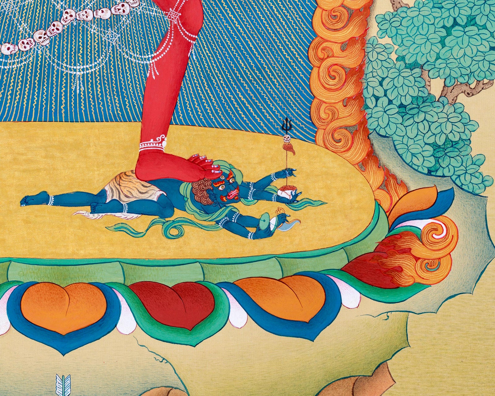 Exquisite Vajrayogini Thangka | Divine Feminine Dakini Art | Hand-Pain