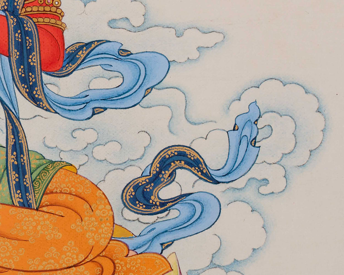 Hand Painted Red Tara Thangka | Traditional Buddhist Artwork
