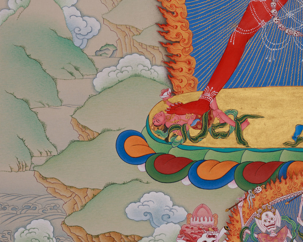 Tantric Dakini Vajrayogini Thangka | Wrathful Enlightened Goddess