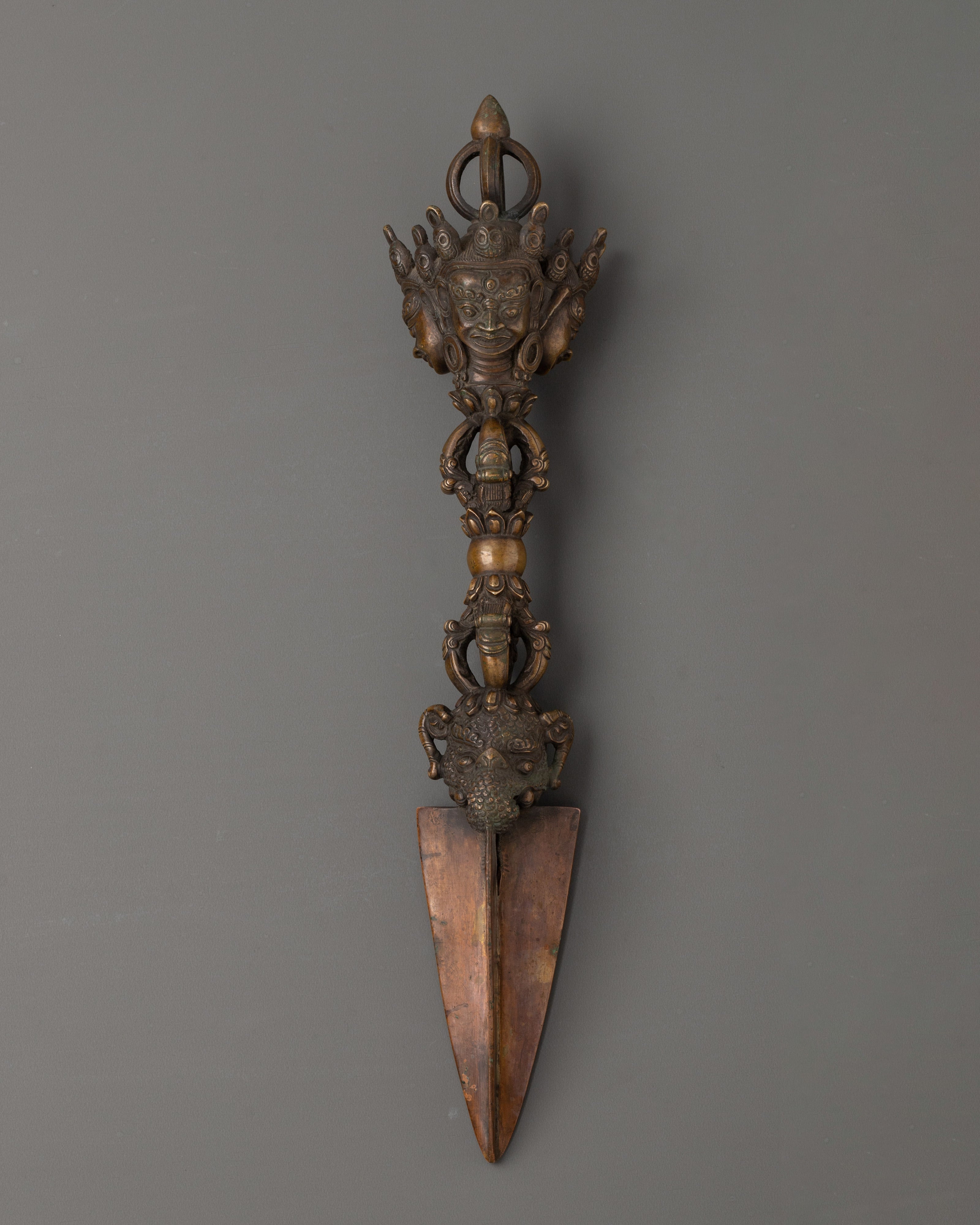 Copper Shaman Dagger | Authentic Tibetan Ritual Phurba