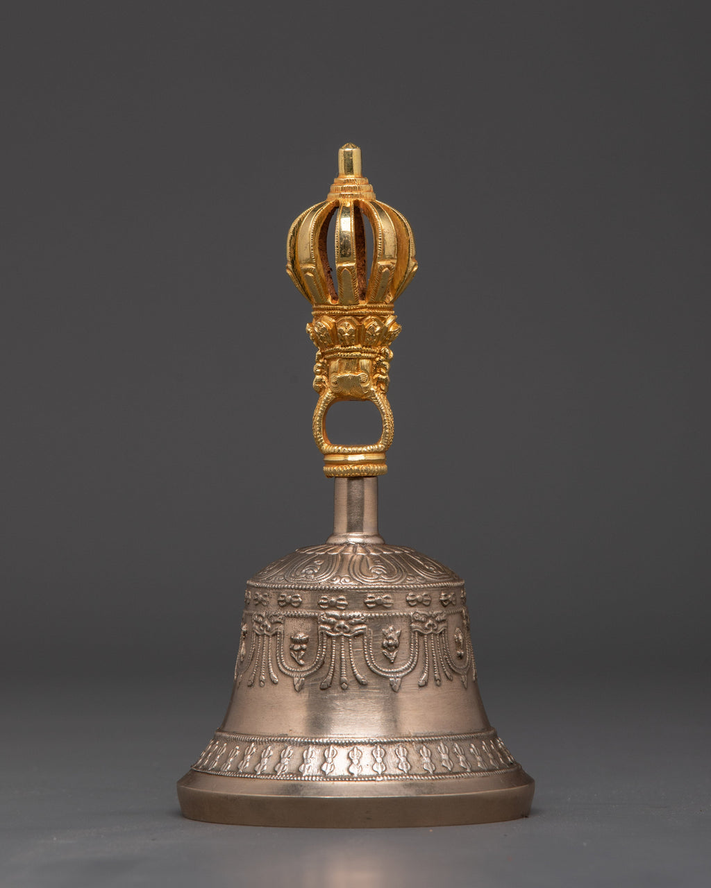 Brass Vajra and Bell for Ritual Ceremonies | Tibetan Buddhist Bell and