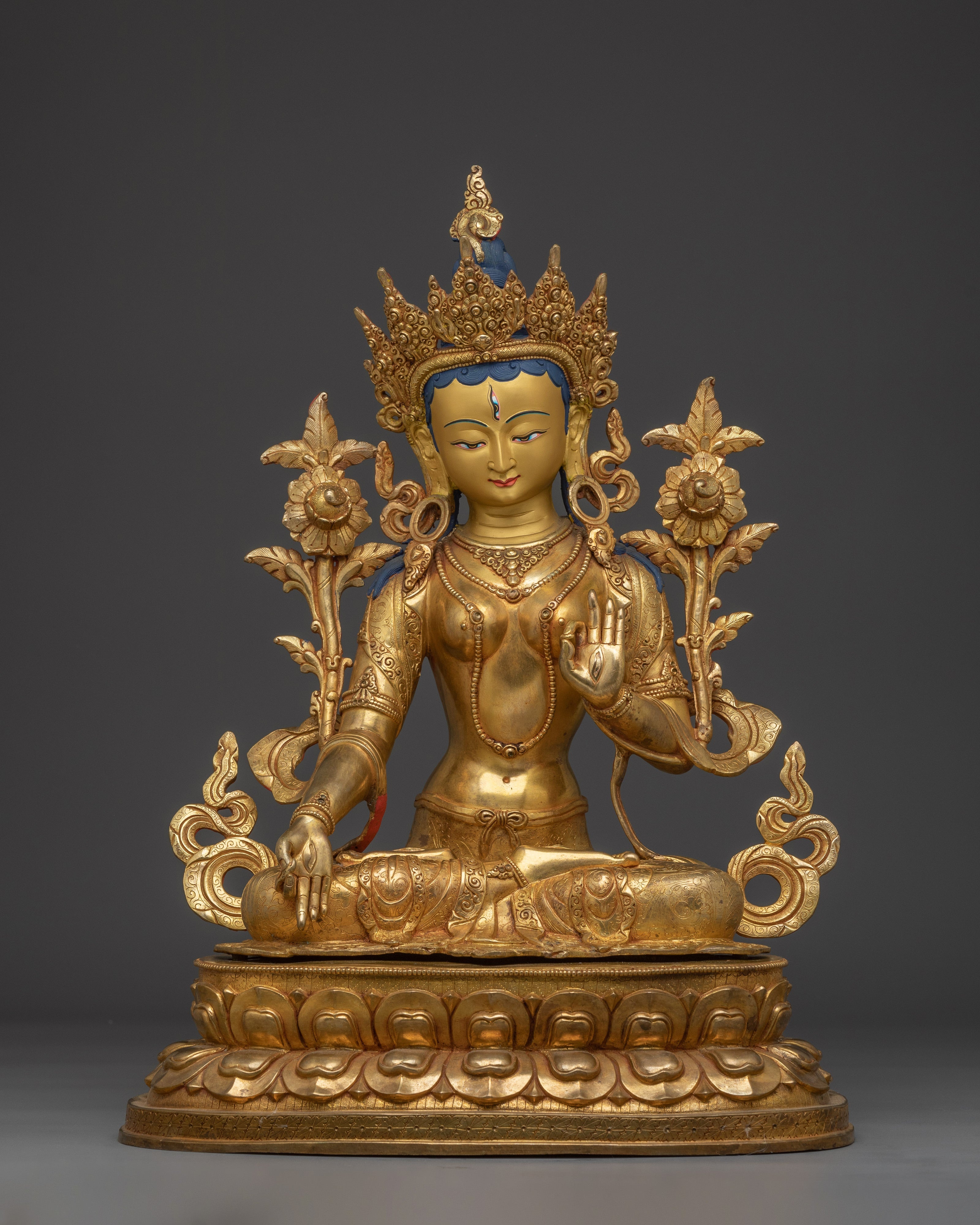 Buddhist Compassionate Goddess Sita Tara | Tibetan Art of White Tara