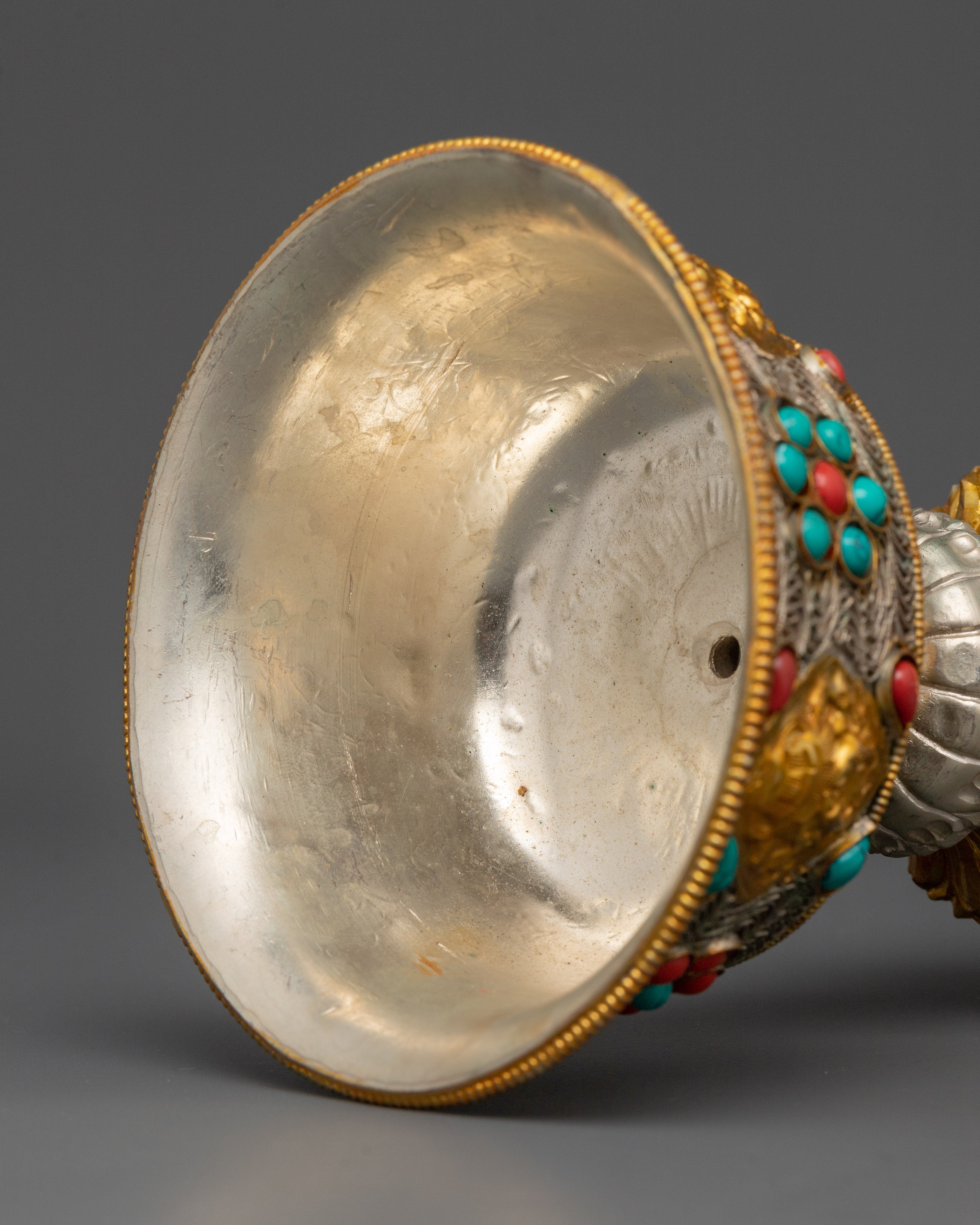 Handcrafted Buddhist Butter Lamp | Sacred Ritual Offering Lamp ...