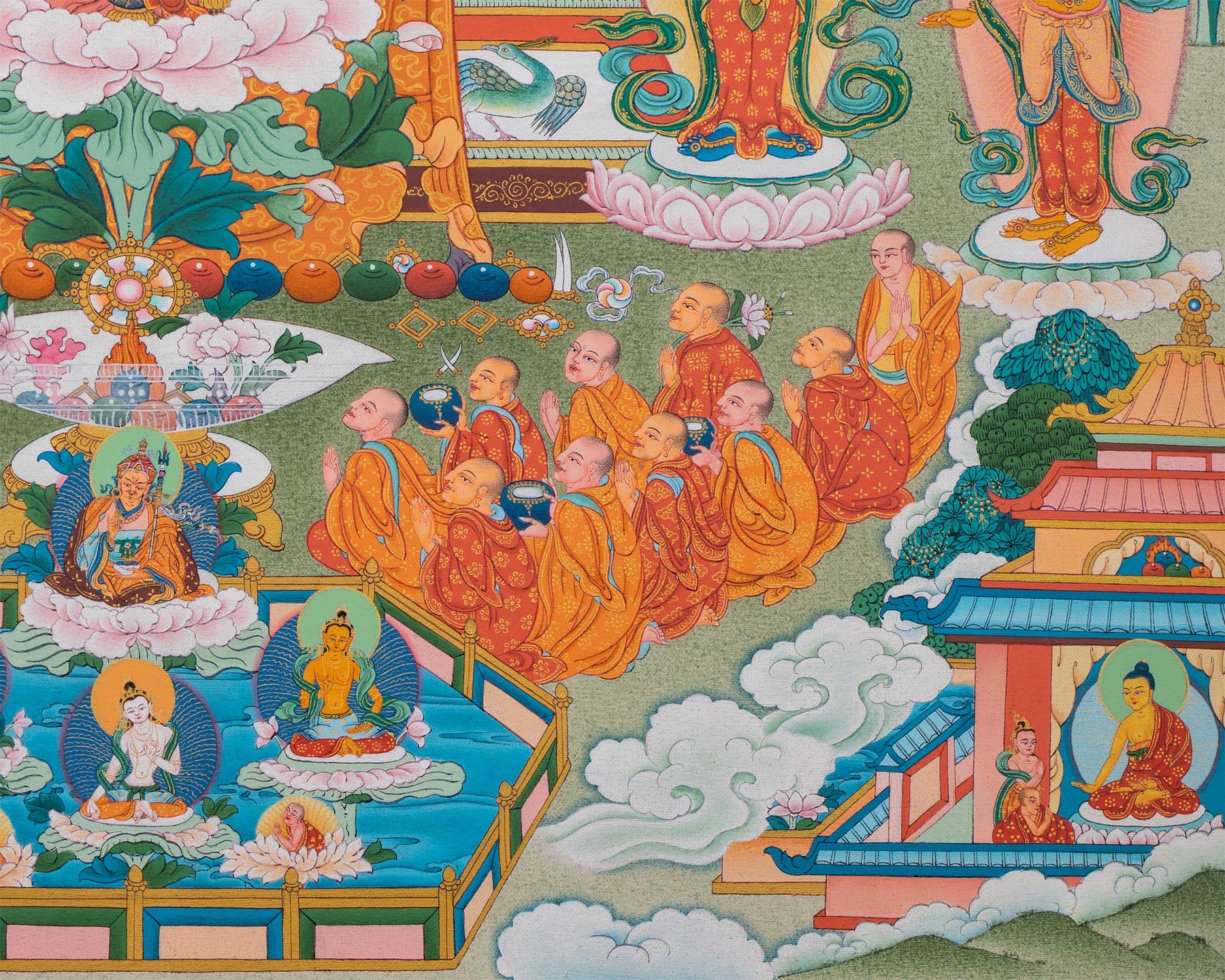 Thangka Print Of Infinite Light Buddha | Amitabha Singham Art