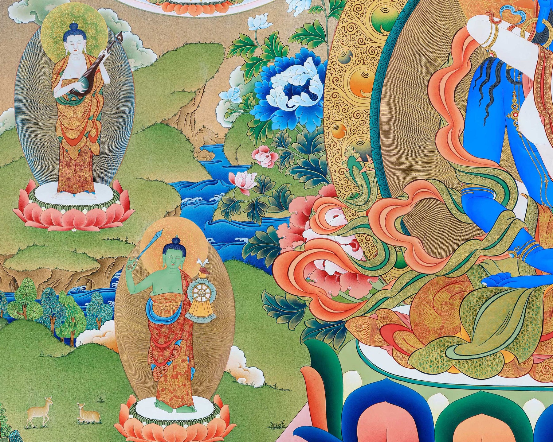 42 Peaceful Deities | Bardo Thangka | Tibetan Thangka Prints
