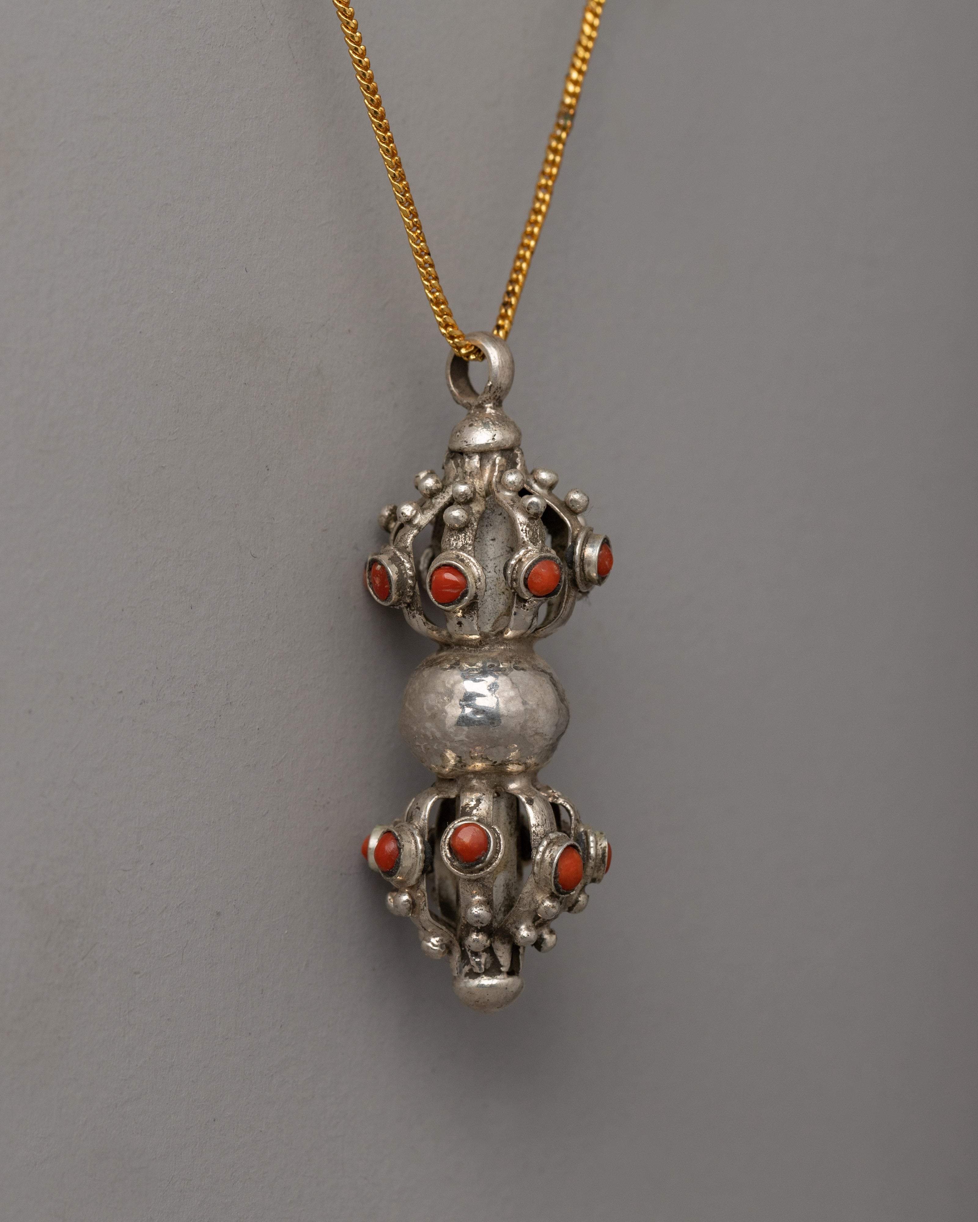 Vajra Symbol Locket | Handcrafted Tibetan Amulet Pendant