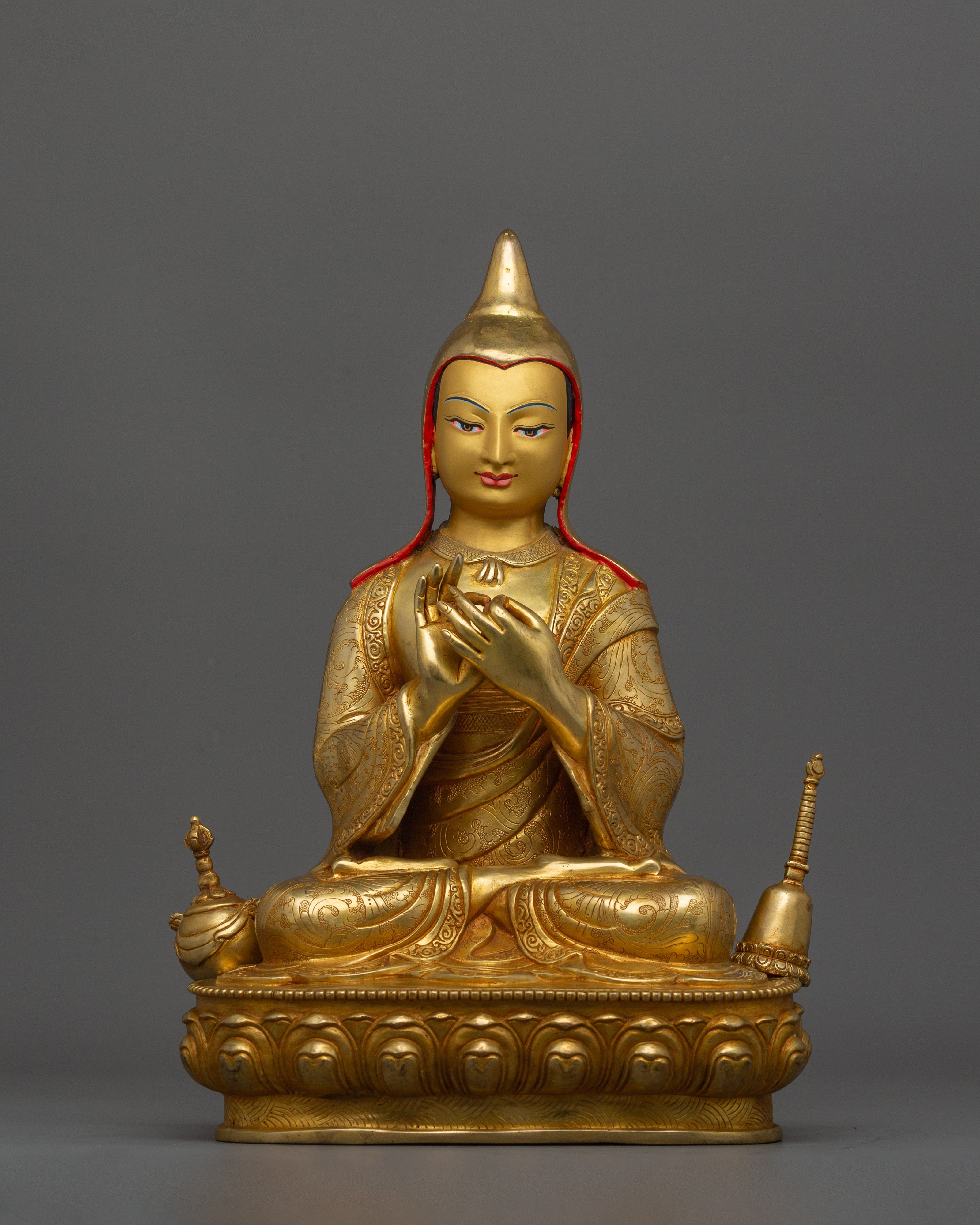 Tranquil Buddhist Scholar Atisa Statue | Tibetan Religious Leader