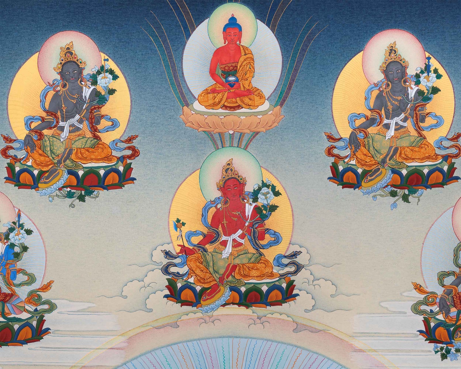 Exclusive Traditional 21 Tara Thangka | Goddesses of Compassion
